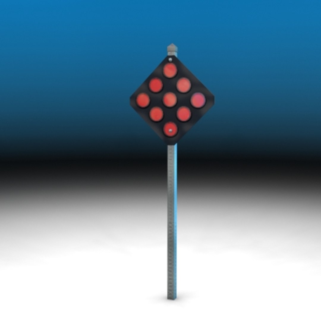 3d Single Traffic Sign Red