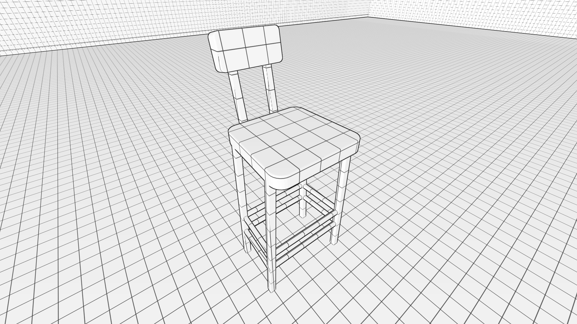 High Table Stool 3D - TurboSquid 2229127