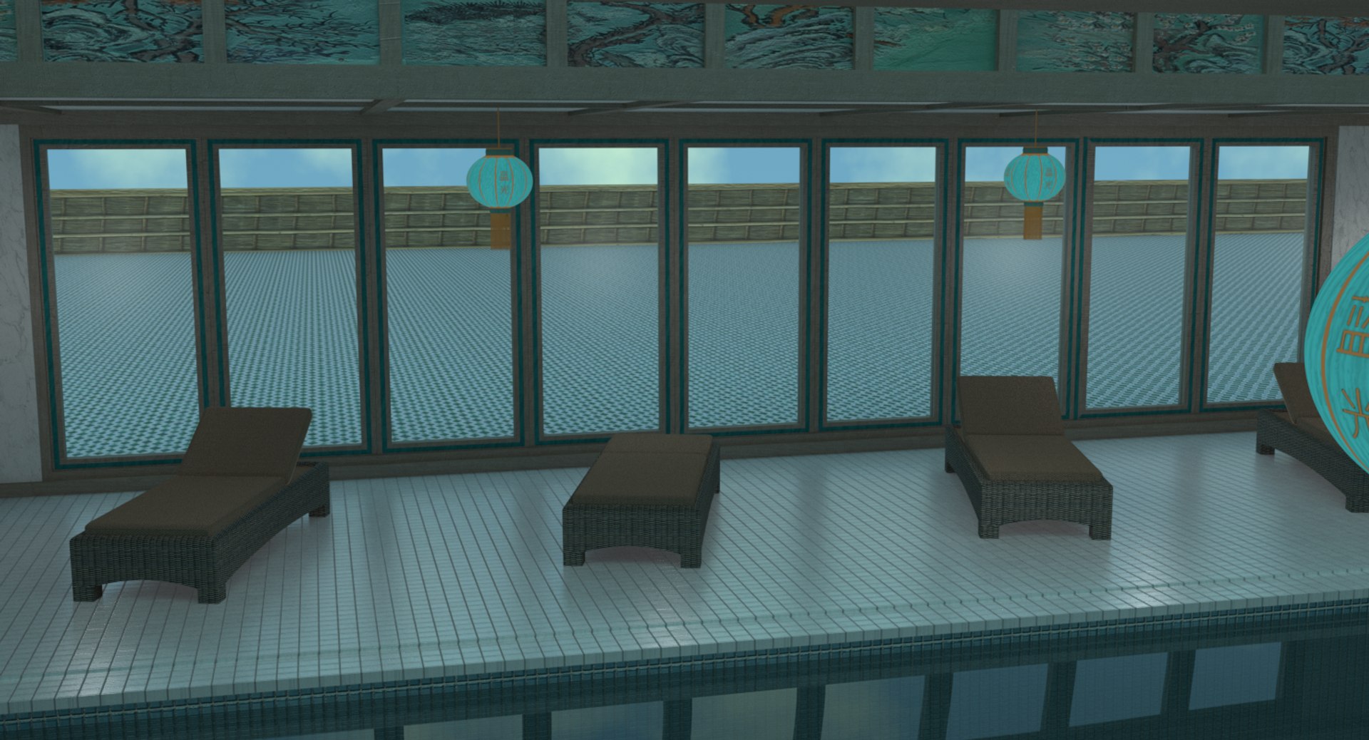 3D Indoor Pool - TurboSquid 1242152