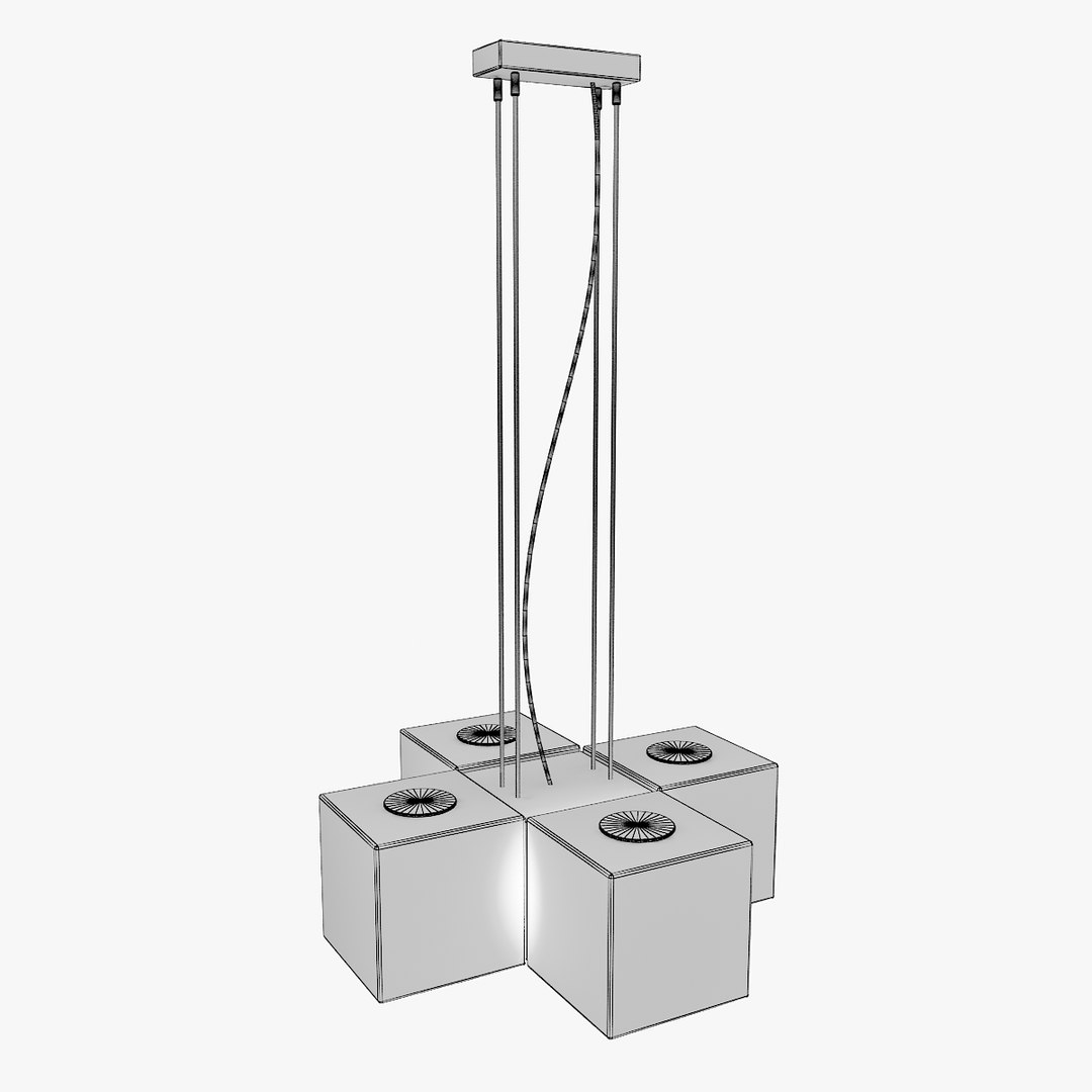 3D Spot Light Fixtures Cube Model - TurboSquid 1190702