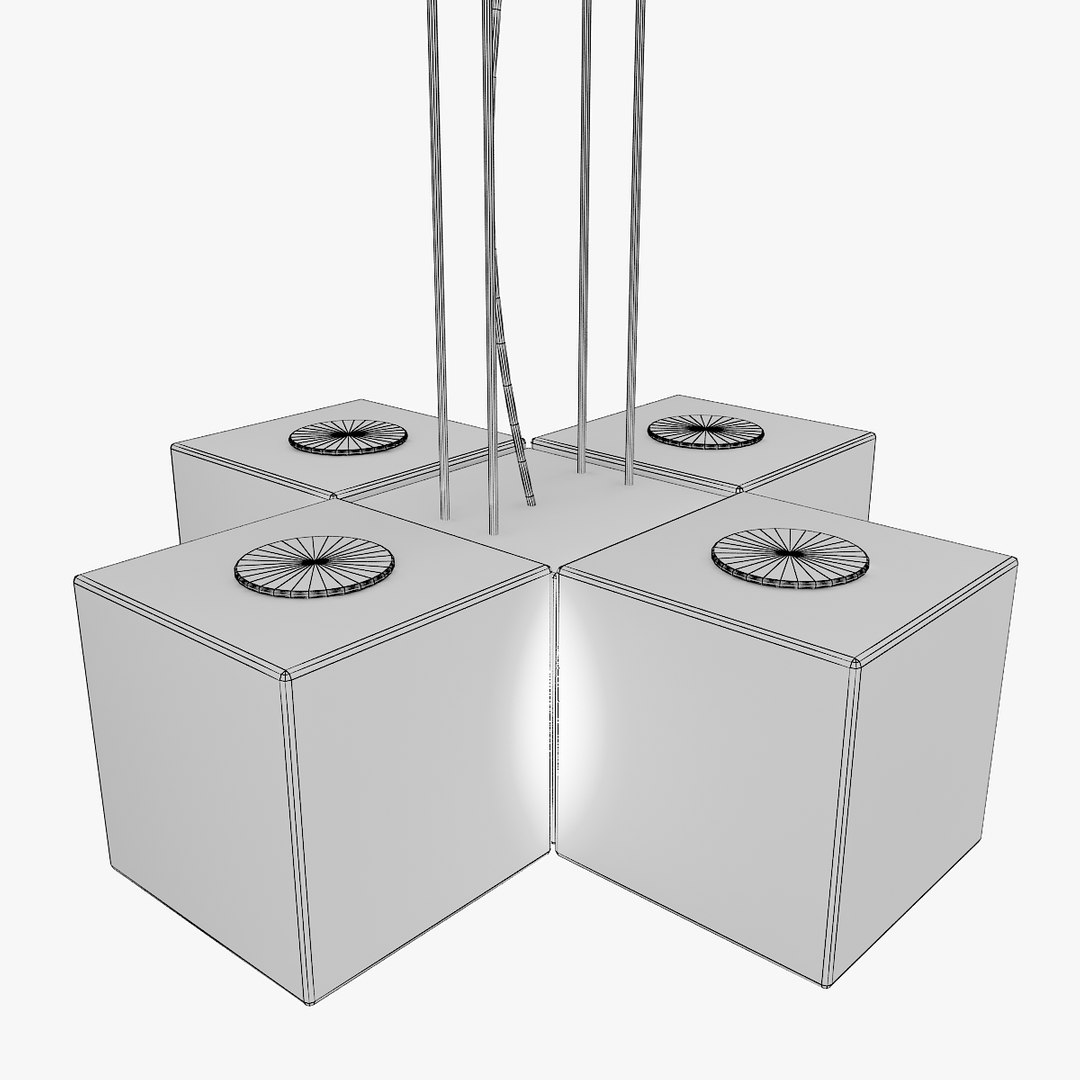 3D Spot Light Fixtures Cube Model - TurboSquid 1190702
