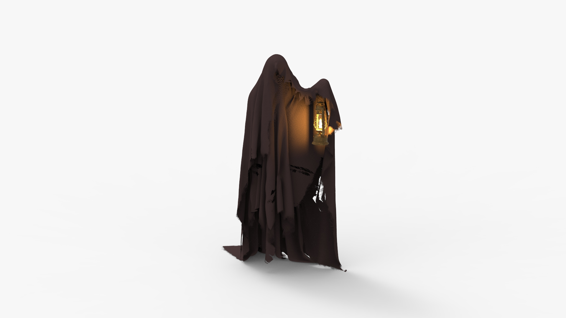 Ghost With Lamp 3D Model - TurboSquid 1801182