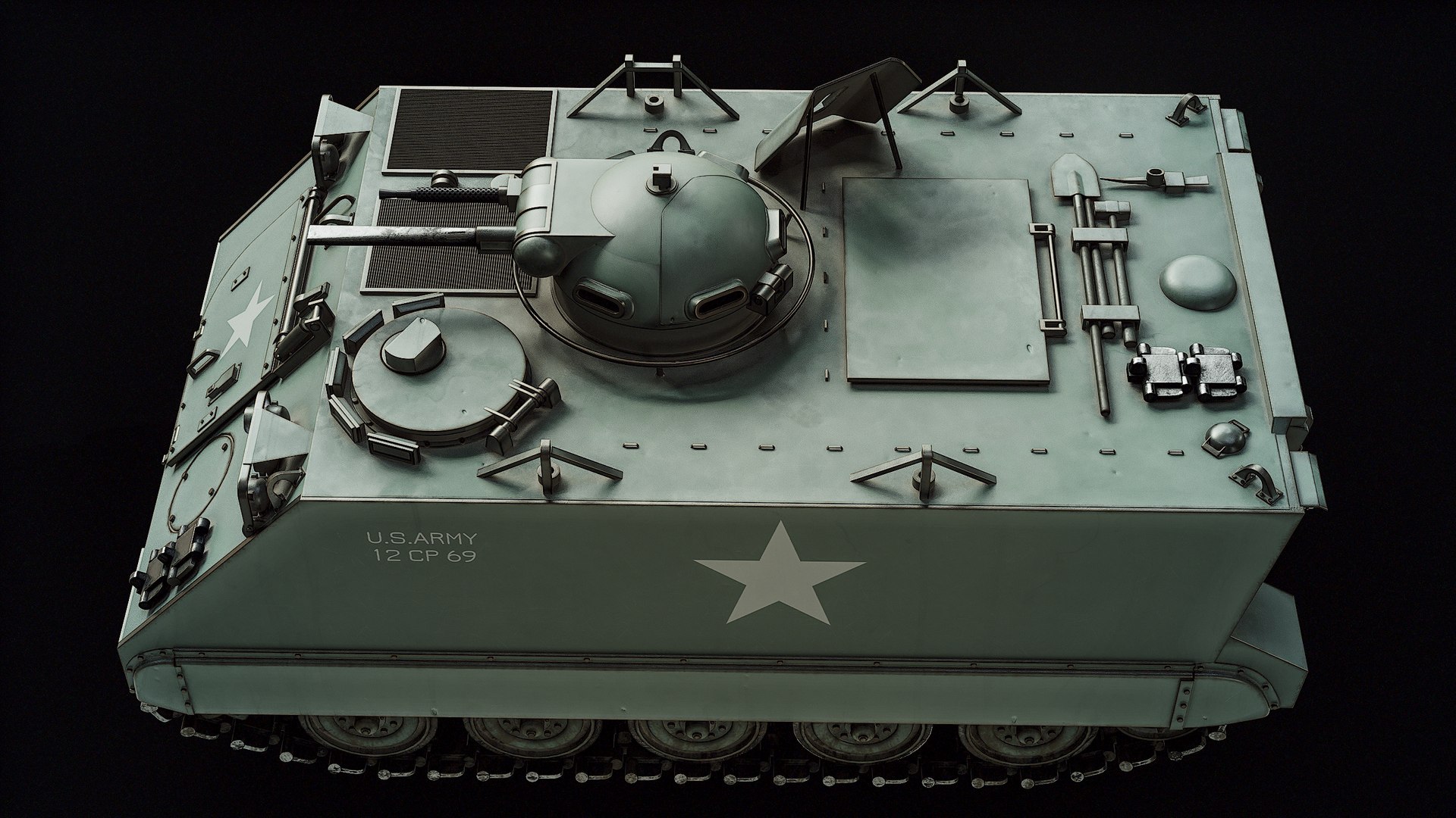 M132 Zippo Armored Flamethrower PBR 3D - TurboSquid 2142046