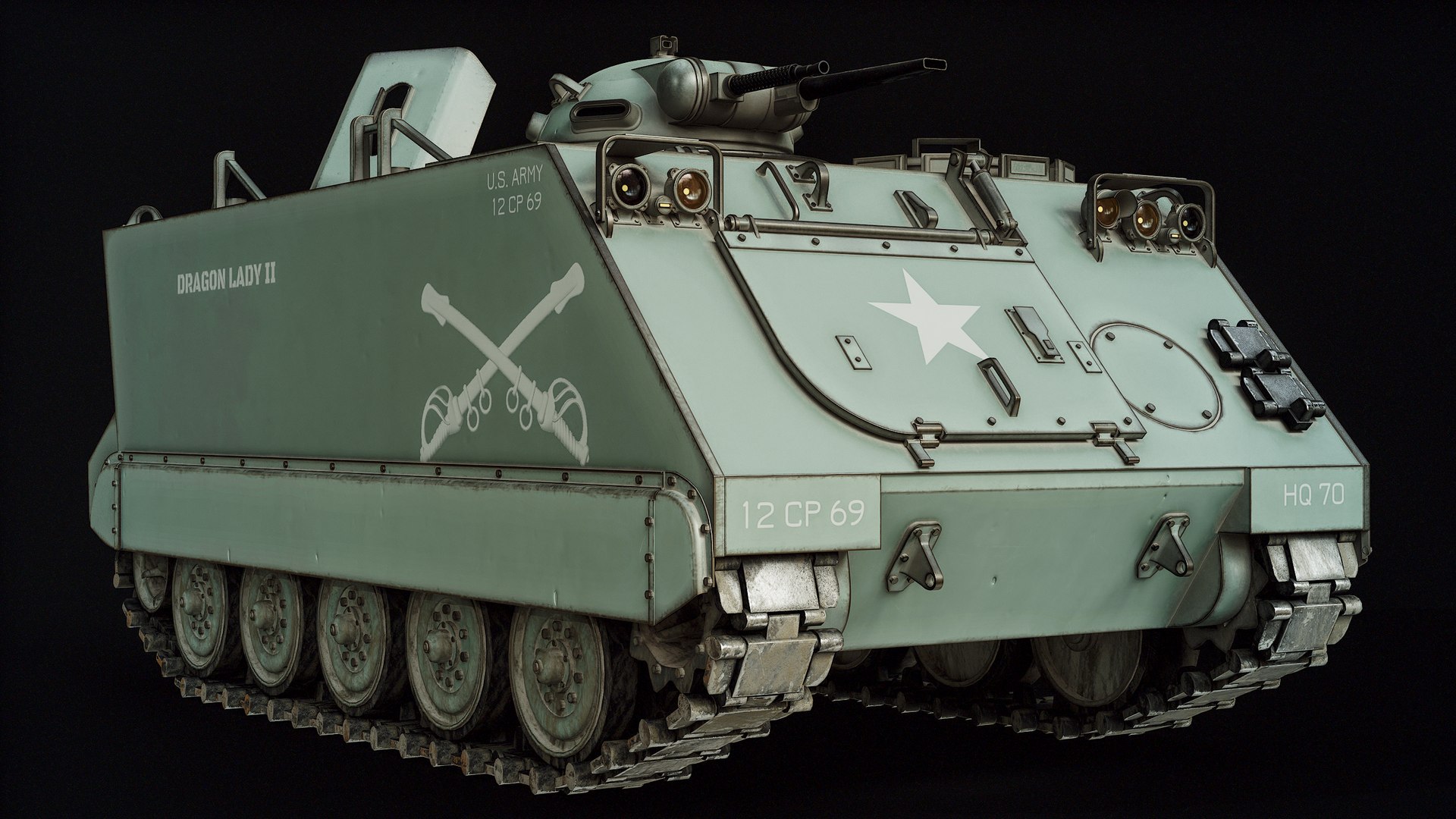 M132 Zippo Armored Flamethrower PBR 3D - TurboSquid 2142046