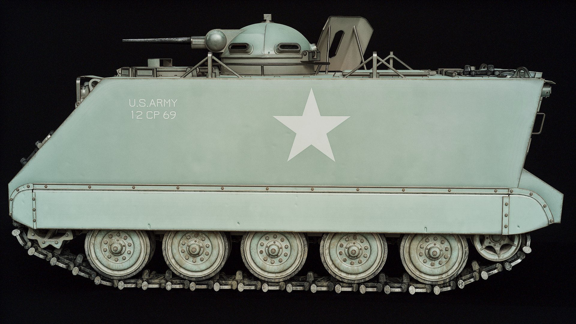 M132 Zippo Armored Flamethrower PBR 3D - TurboSquid 2142046