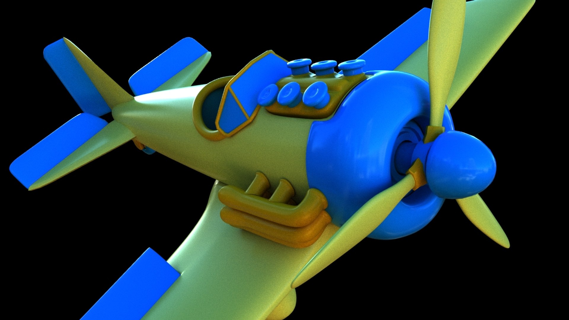 Toon Plane 3D Model - TurboSquid 1222578