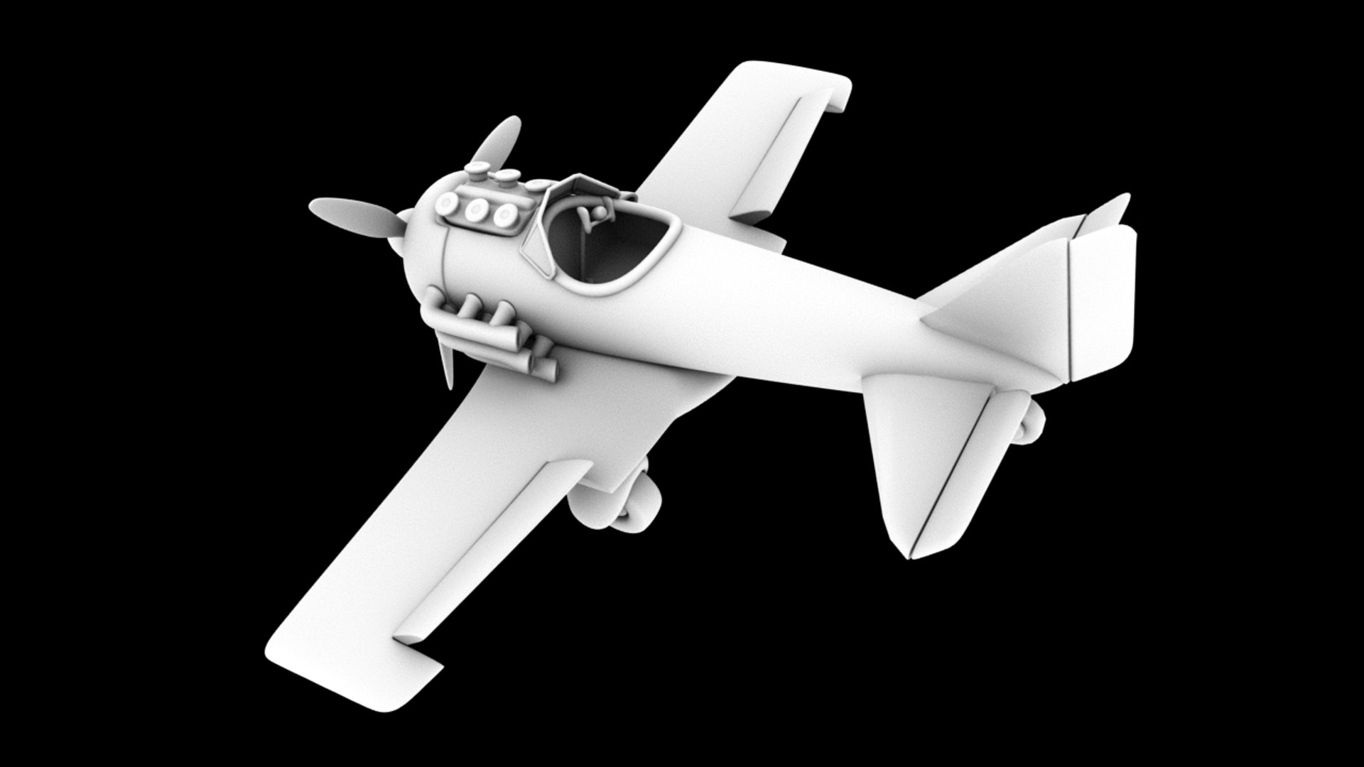 Toon Plane 3D Model - TurboSquid 1222578