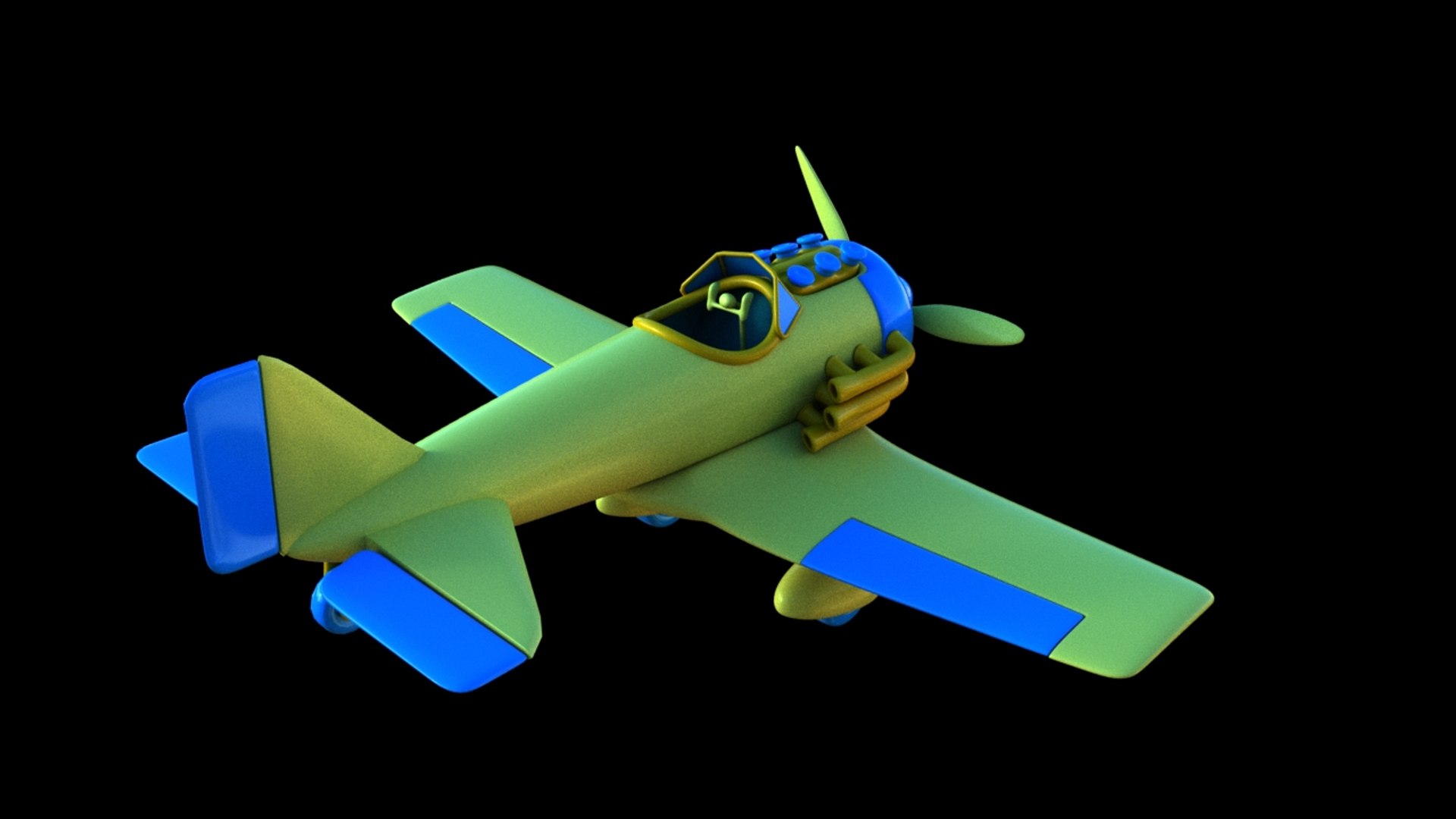 Toon Plane 3D Model - TurboSquid 1222578