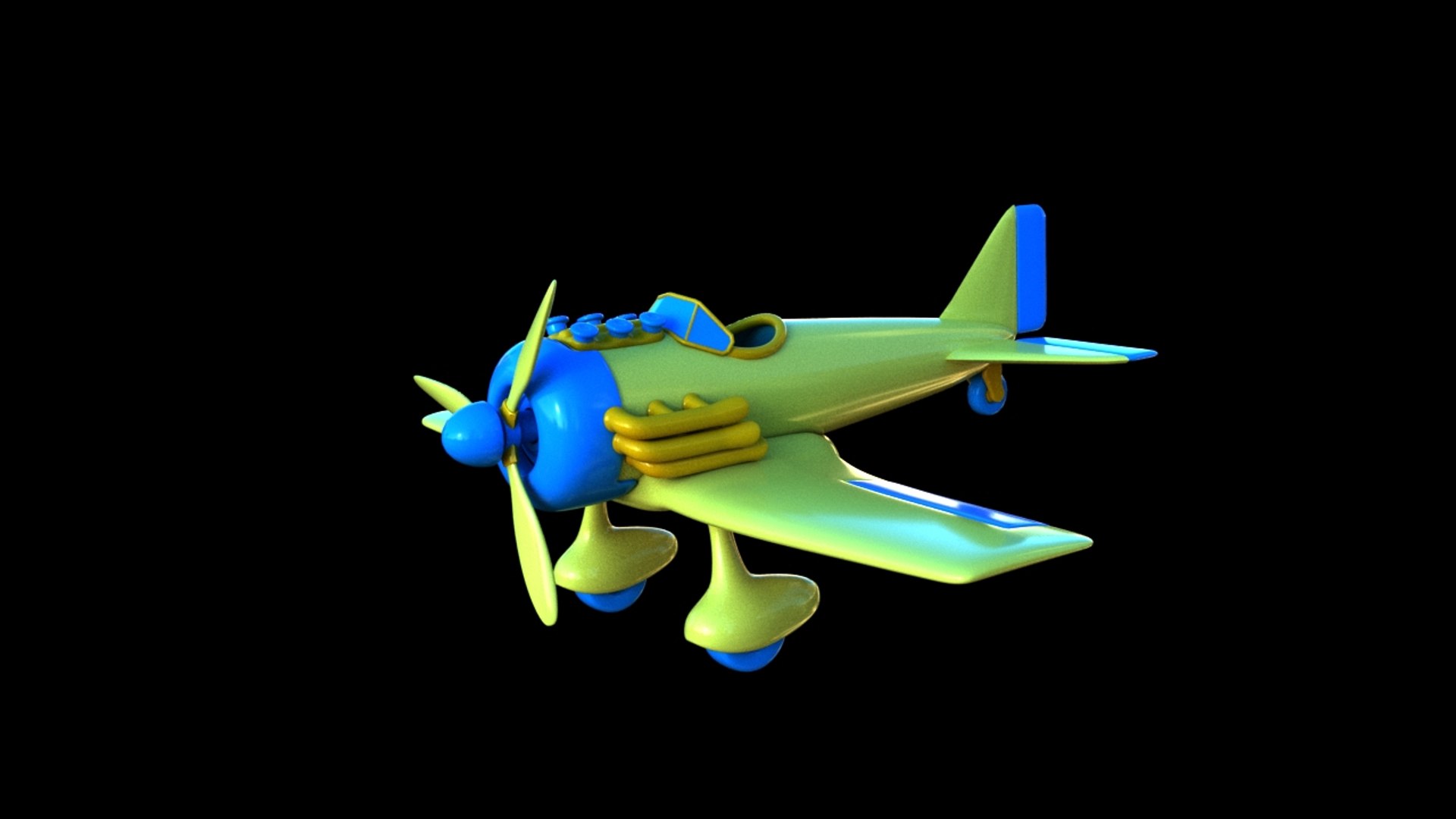Toon Plane 3D Model - TurboSquid 1222578