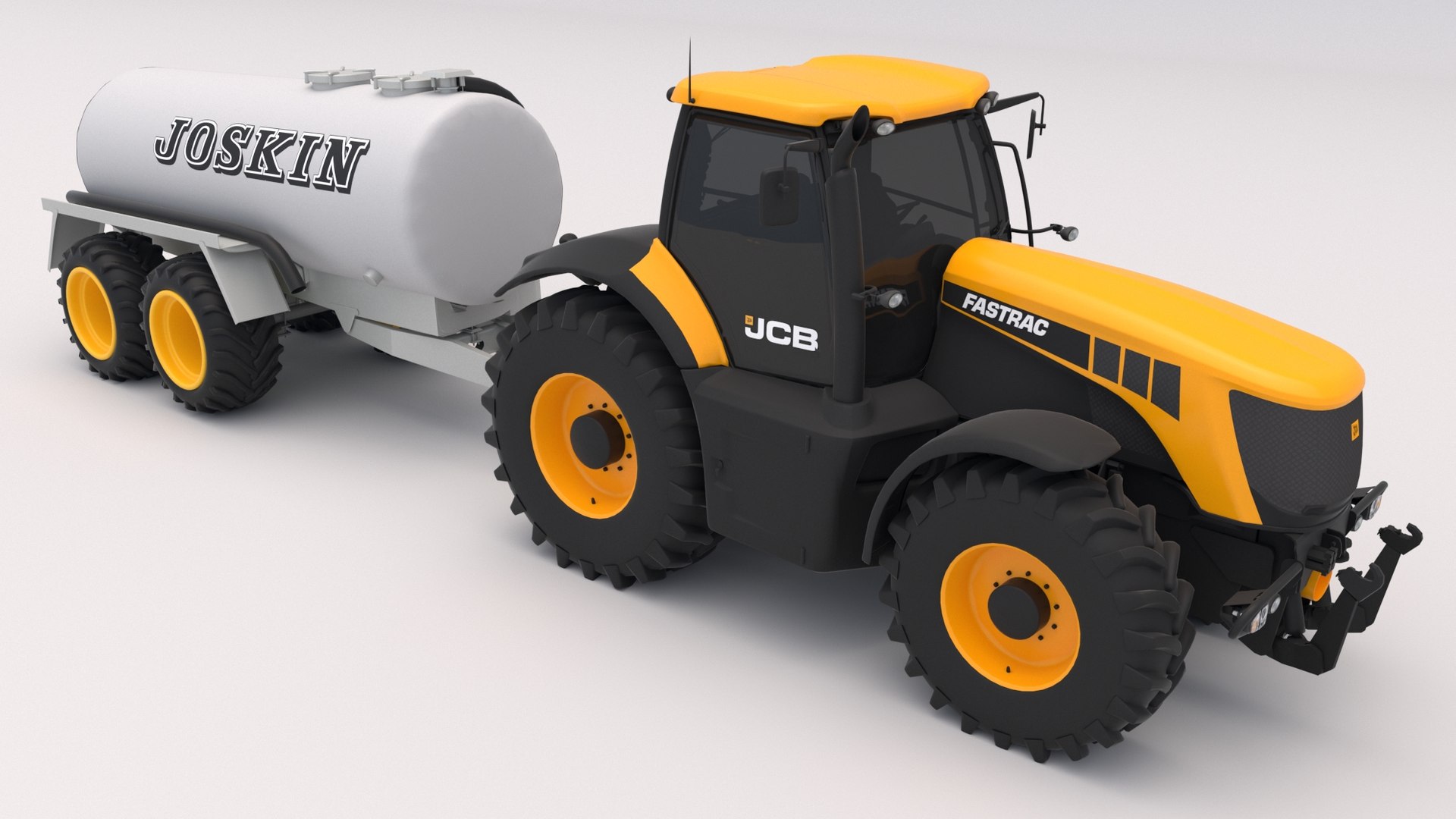 3D Model JCB Fastrac 8310 With Joskin Tanker Trailer - TurboSquid 1798990