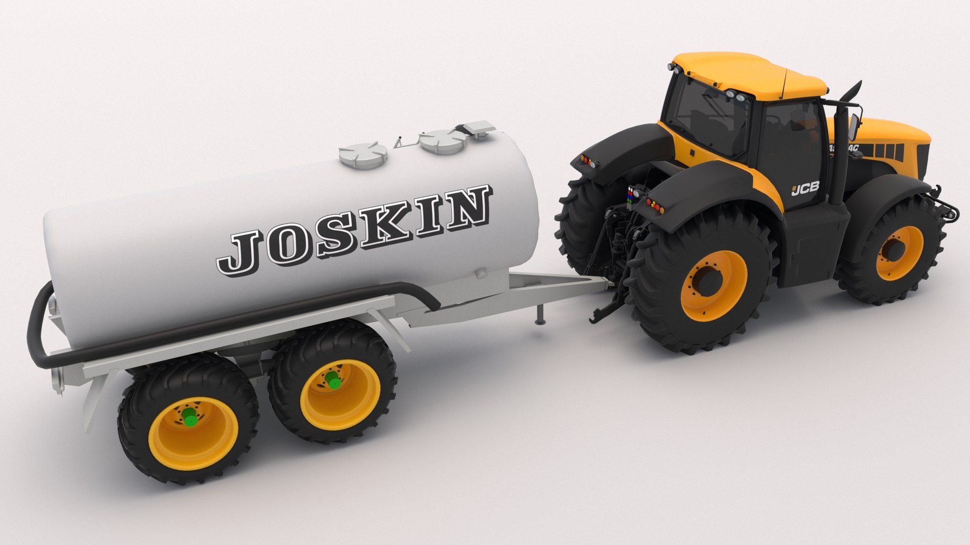 3D Model JCB Fastrac 8310 With Joskin Tanker Trailer - TurboSquid 1798990