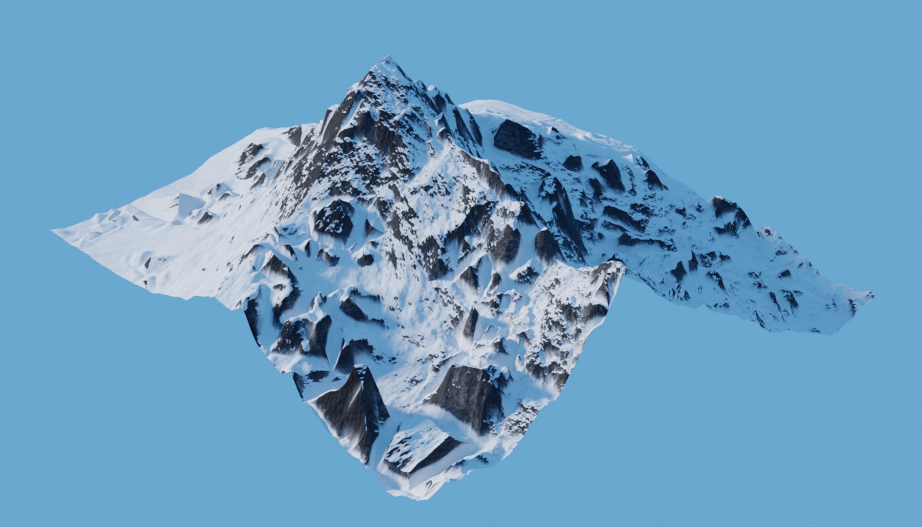 Snowy Mountain Peak 3D Model - TurboSquid 1544221