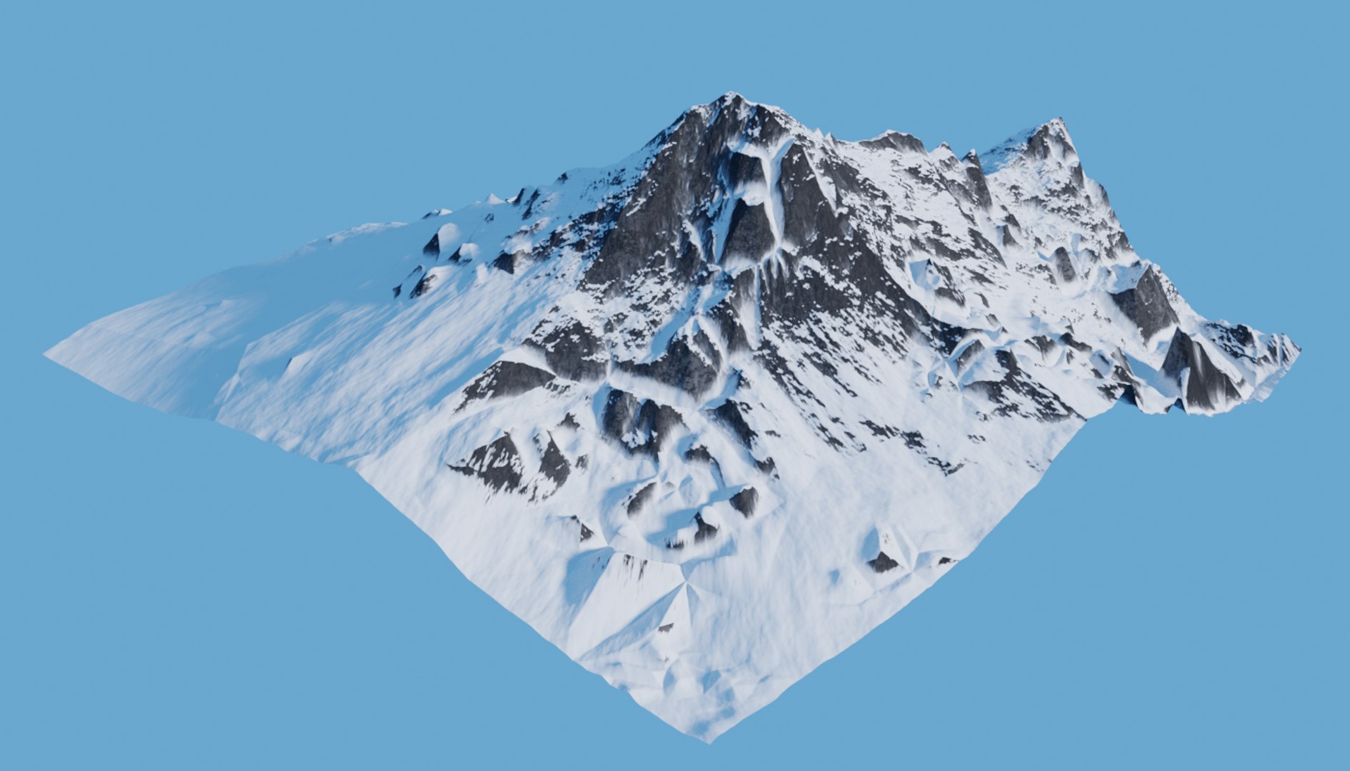 Snowy Mountain Peak 3D Model - TurboSquid 1544221