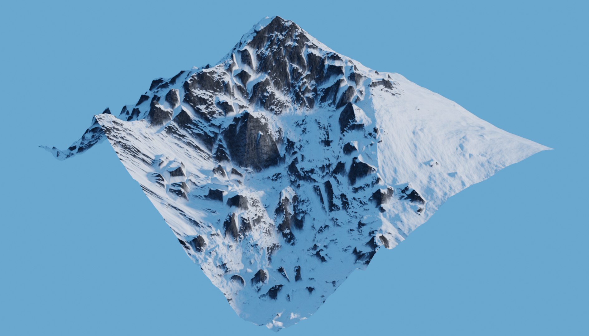 Snowy mountain peak 3D model - TurboSquid 1544221