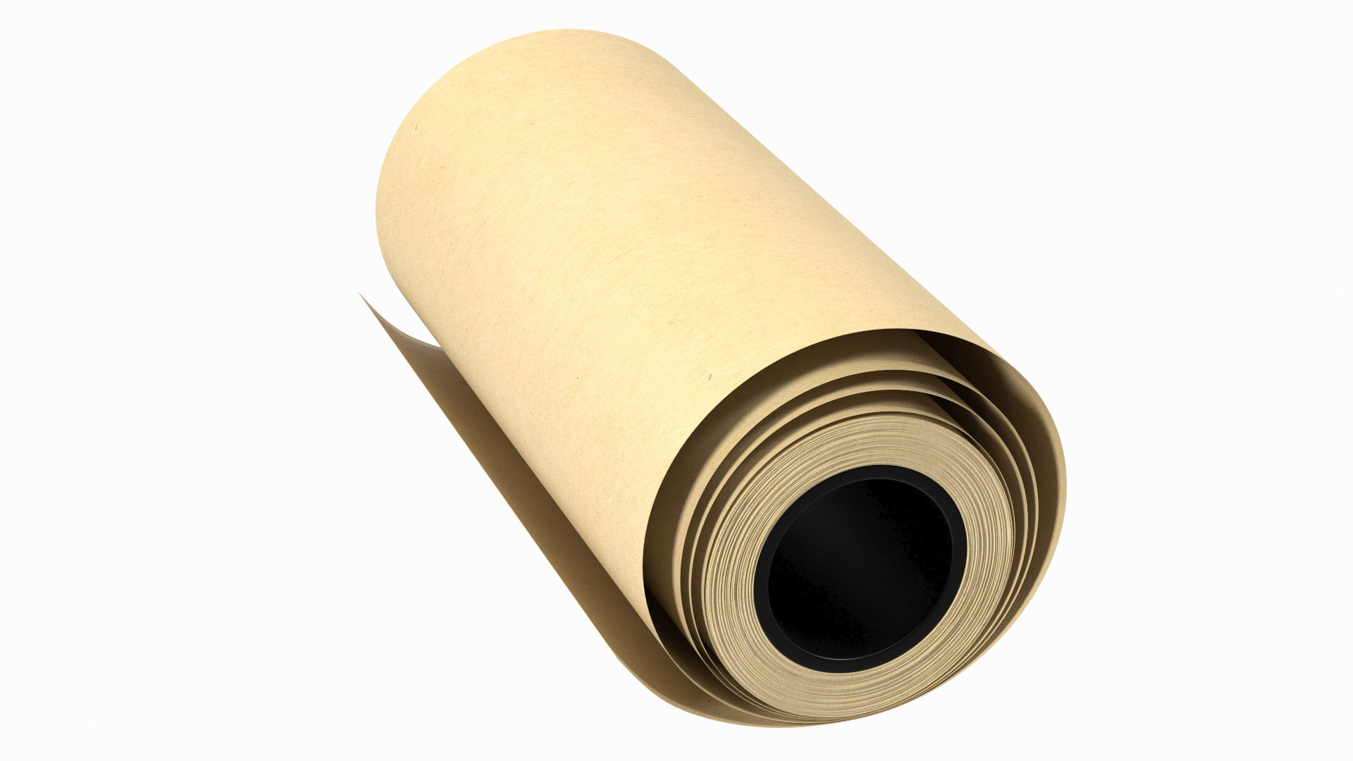 3D Kraft Brown Paper Roll Recycled - TurboSquid 1863156