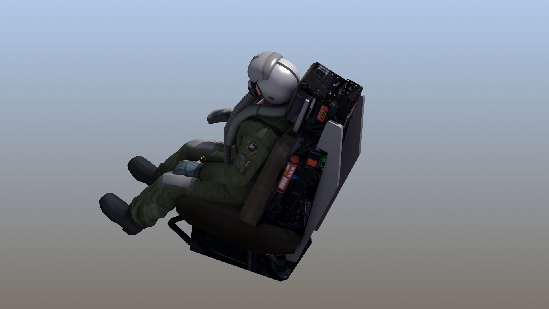 3D Jet Pilot And Ejector Seat - TurboSquid 2144712
