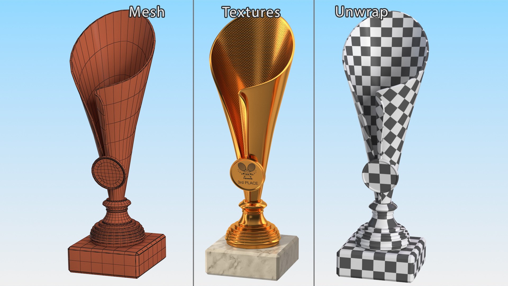 3D model Sports Cup With Symbol Bronze - TurboSquid 1944766