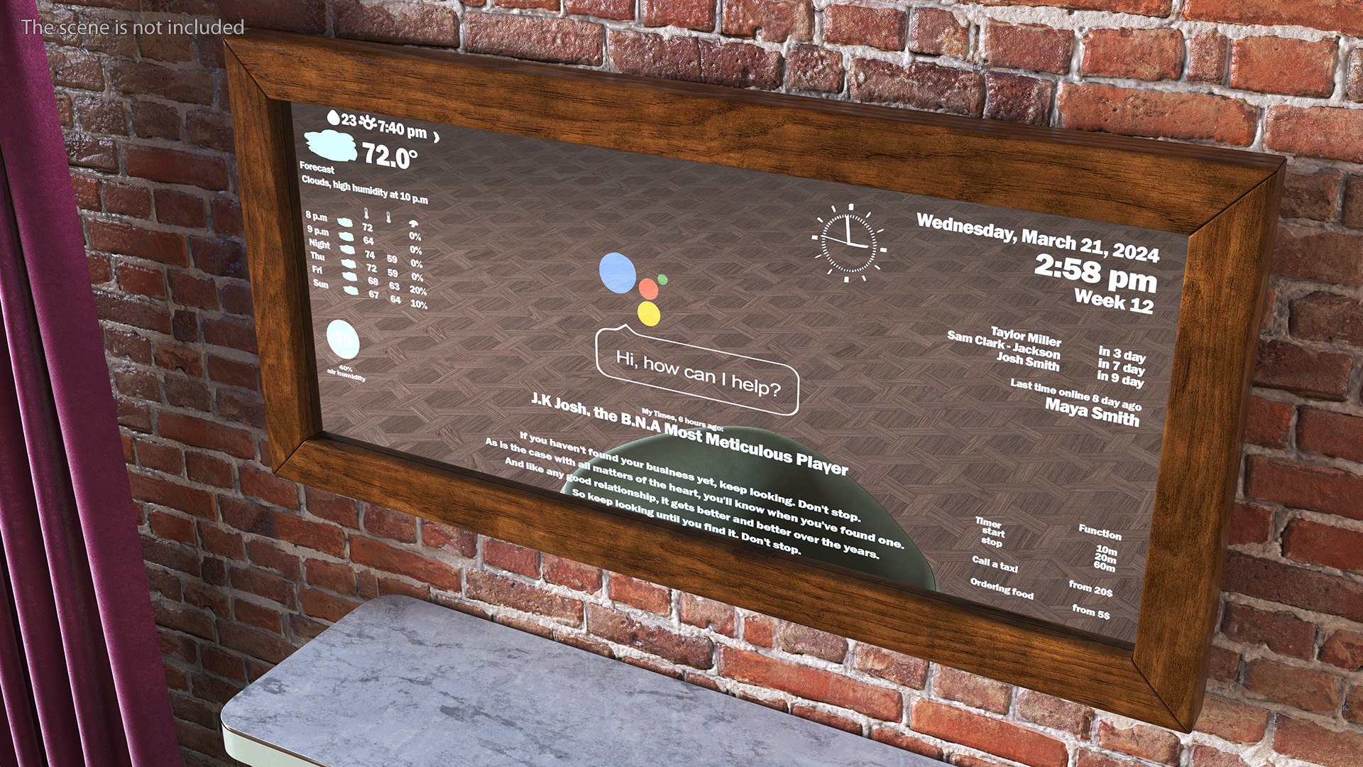 Home Smart Mirror 3D - TurboSquid 2184205