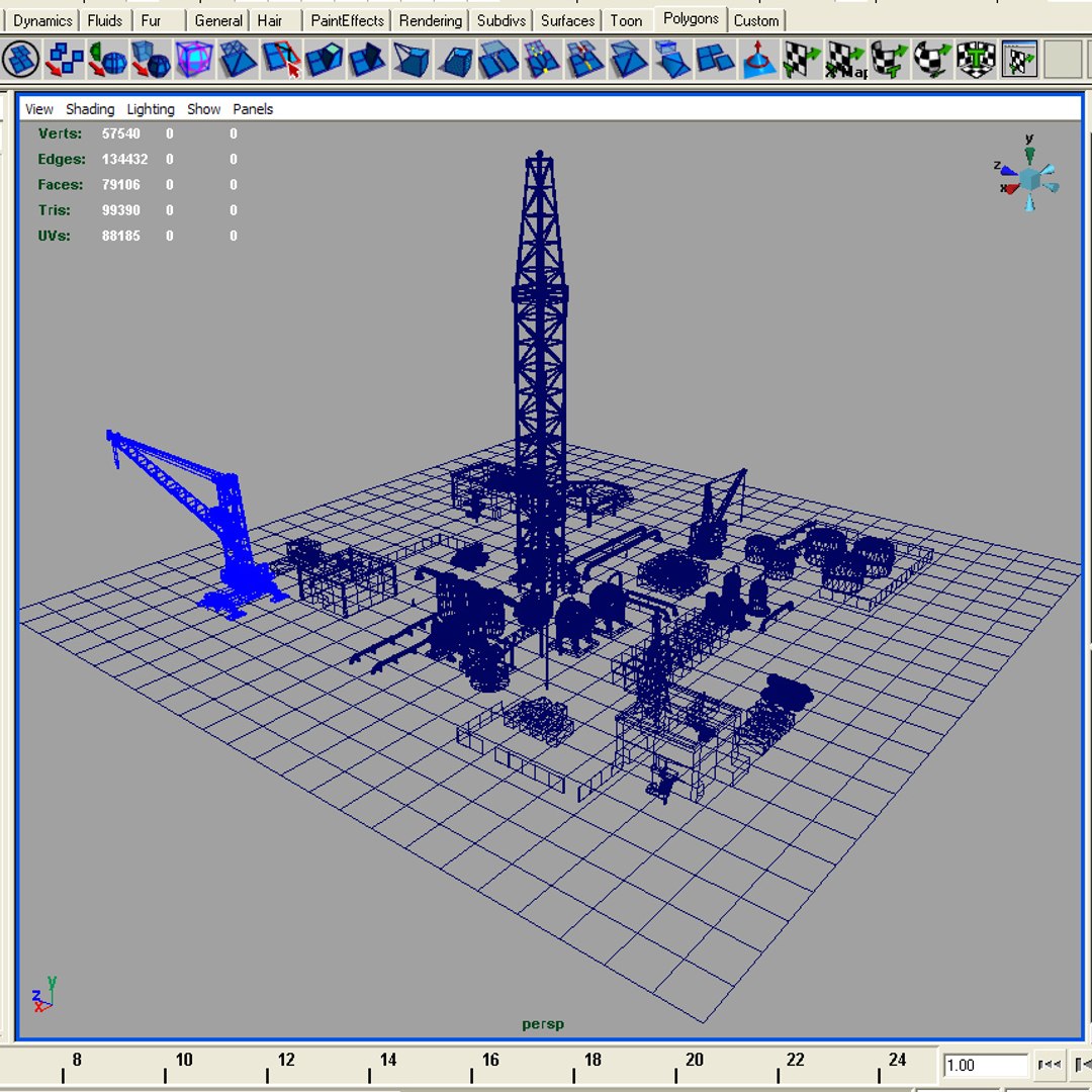 3ds Oil Gas Drilling Desert Terrain