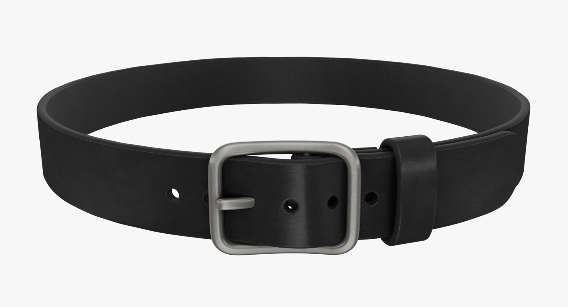 3d model realistic belt 2 black