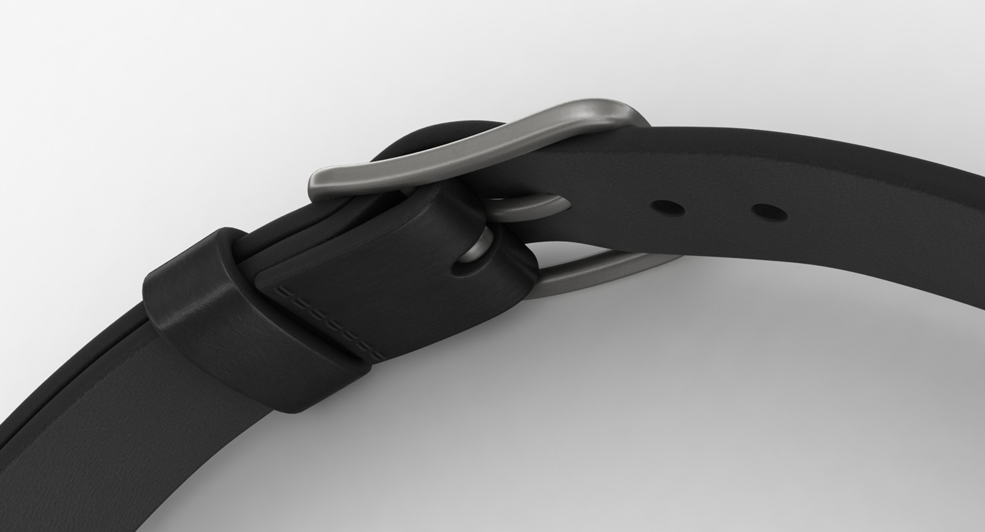 3d Model Realistic Belt 2 Black