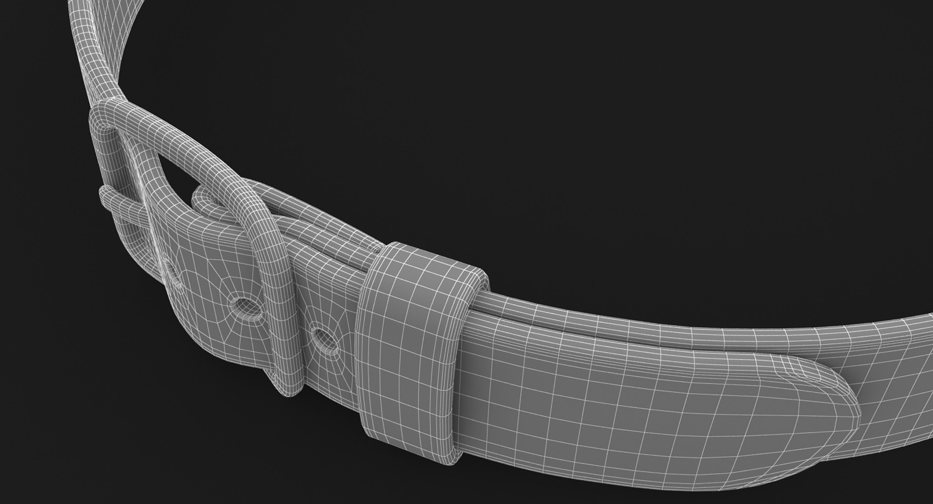 3d Model Realistic Belt 2 Black