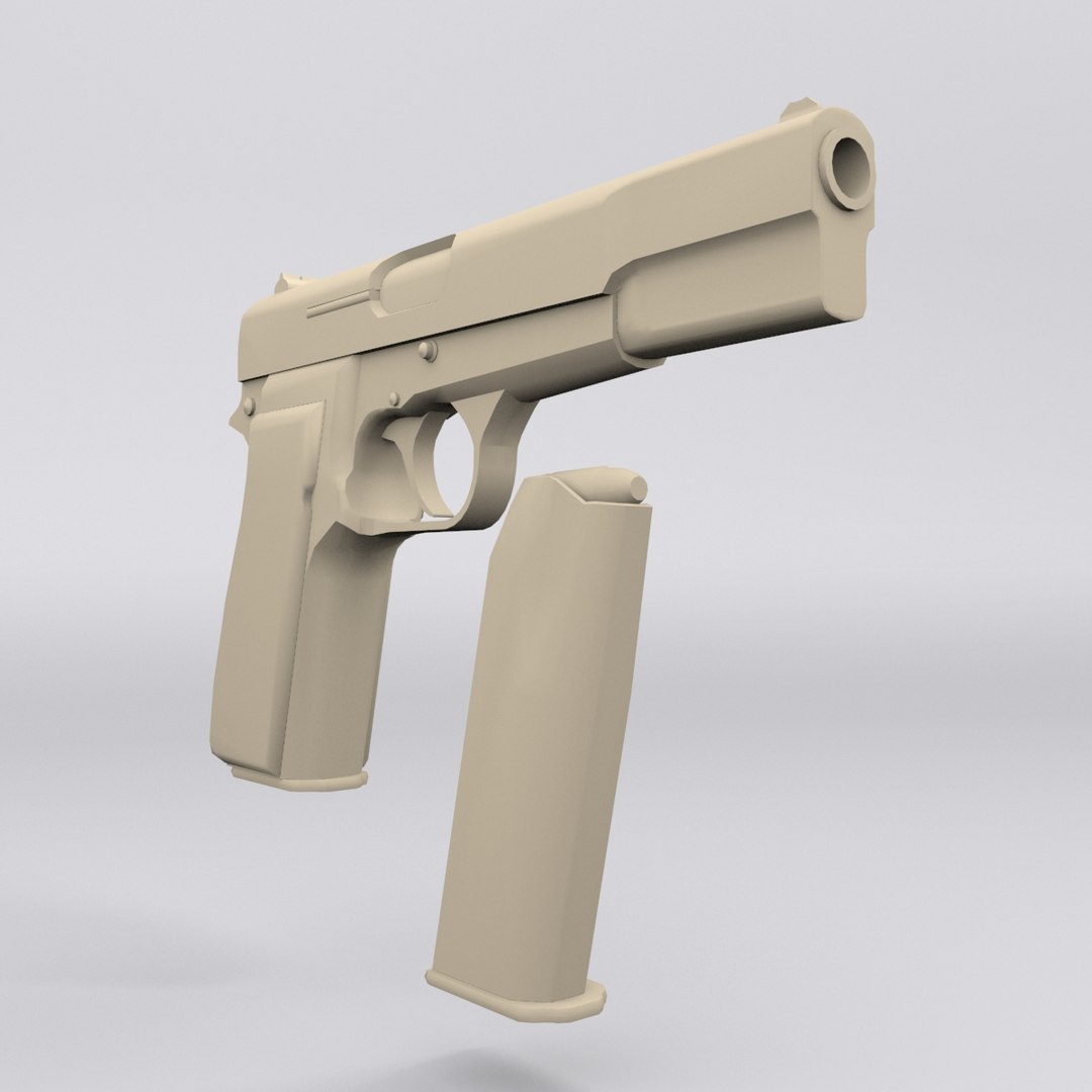 3D Browning Pistol Model - TurboSquid 1434352