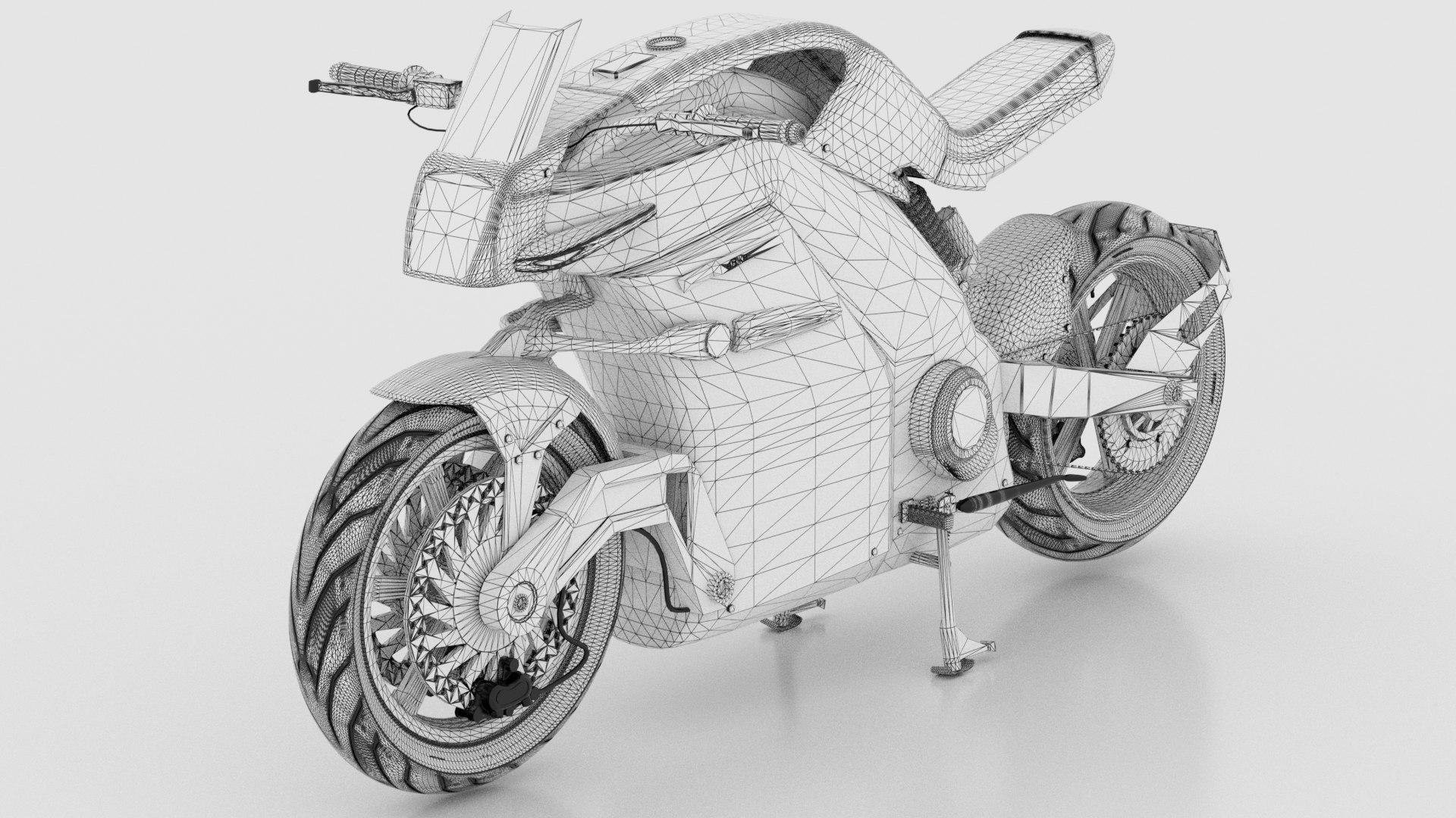 Electric Motor Bike 3D Model - TurboSquid 2006567