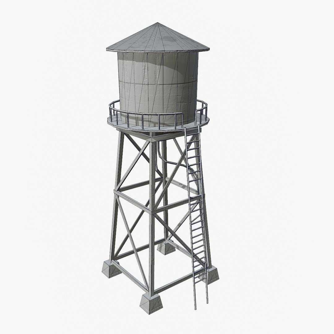 3d Water Tower Model