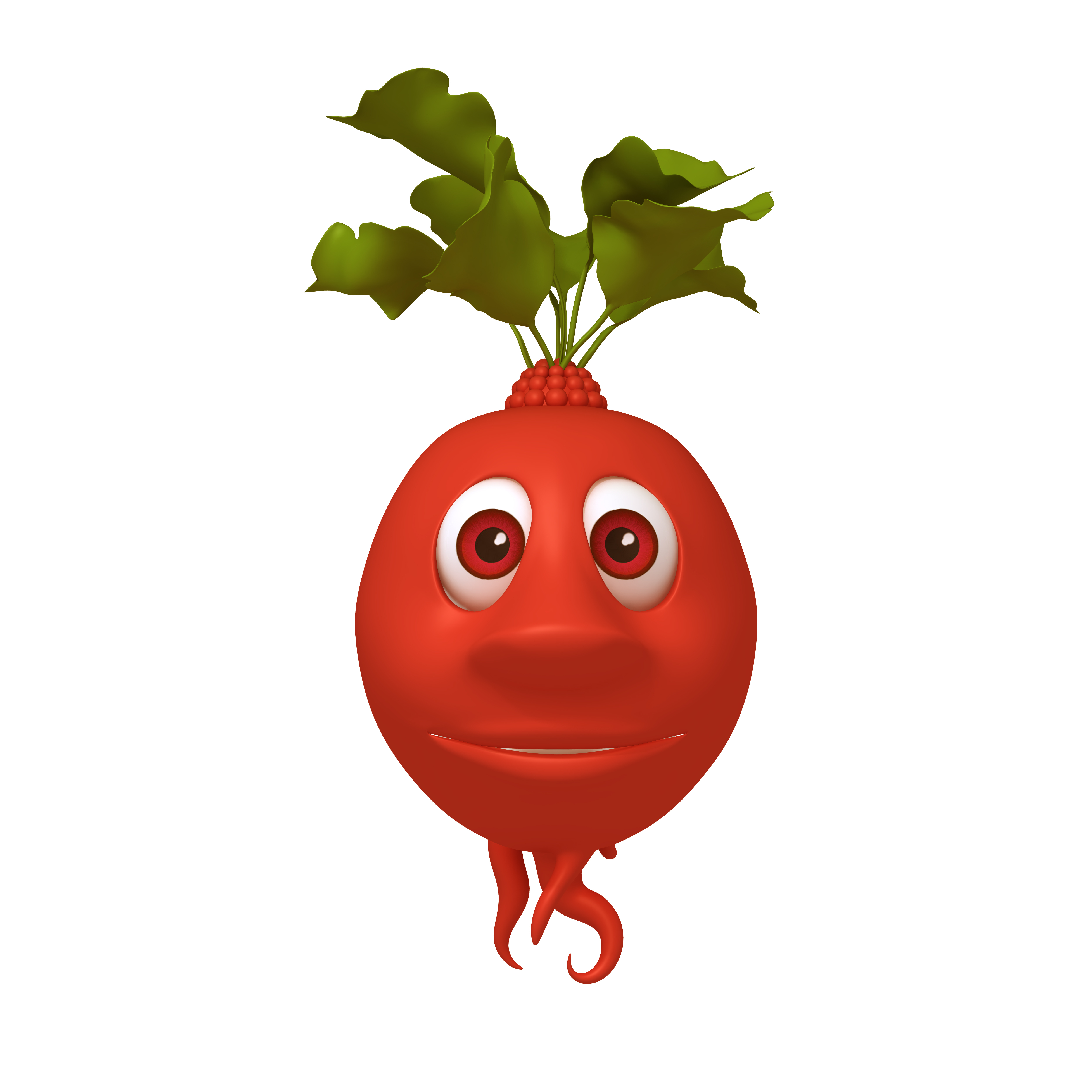3D radish cartoon - TurboSquid 1651851