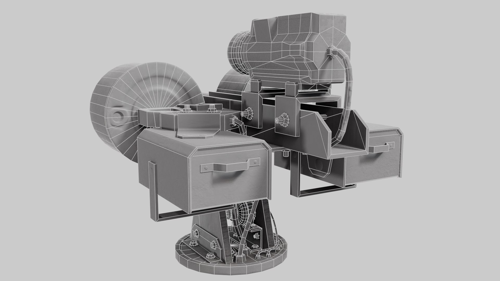 Shotgun double barrel turret post-apocalypse da1 3D model - TurboSquid ...
