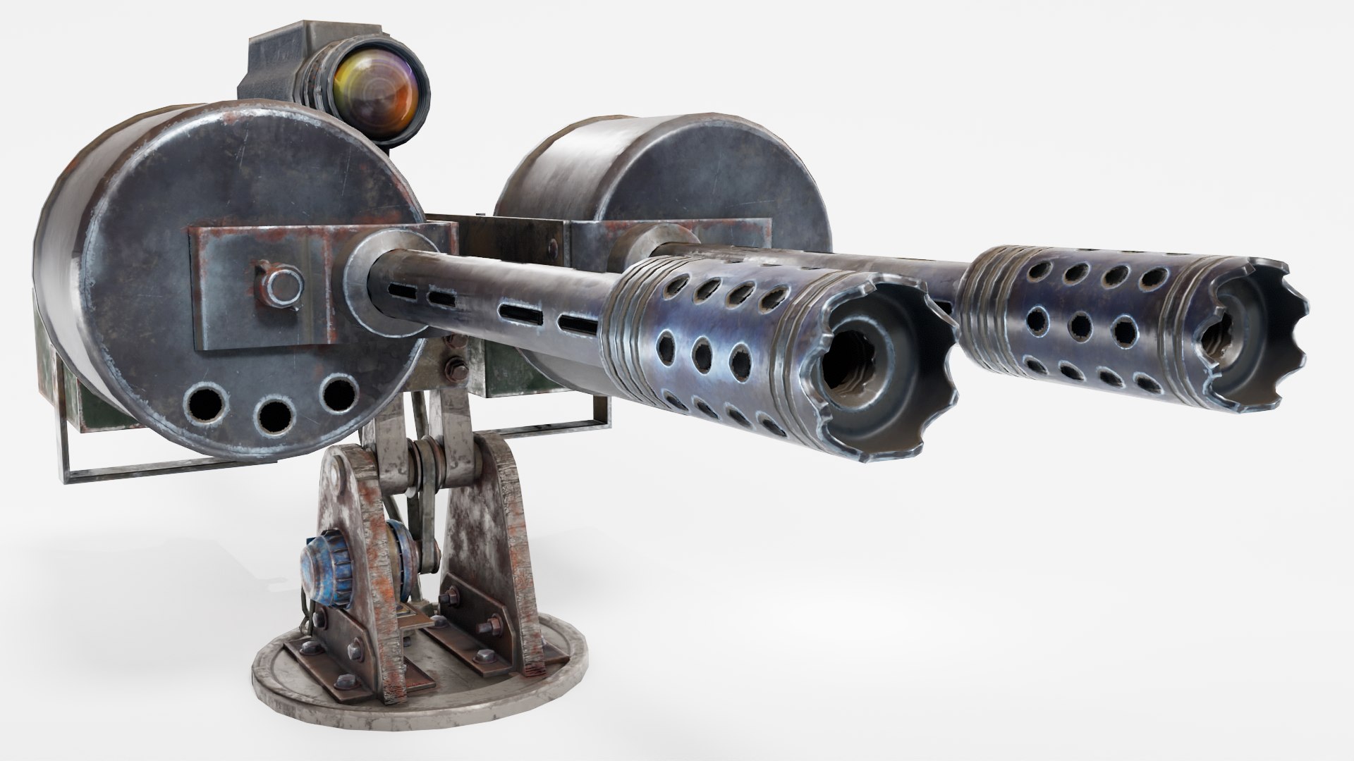 Shotgun double barrel turret post-apocalypse da1 3D model - TurboSquid ...