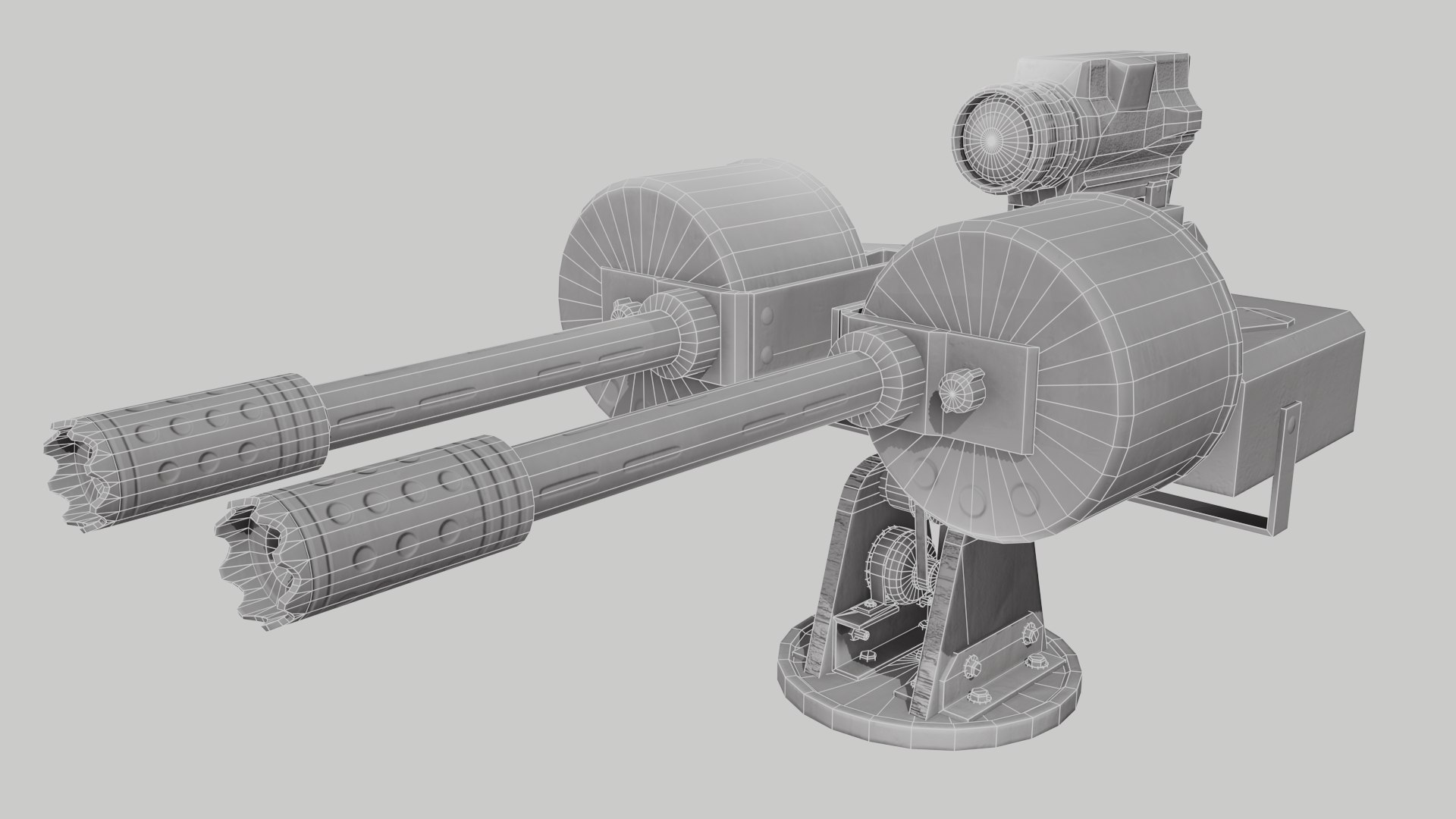 Shotgun double barrel turret post-apocalypse da1 3D model - TurboSquid ...