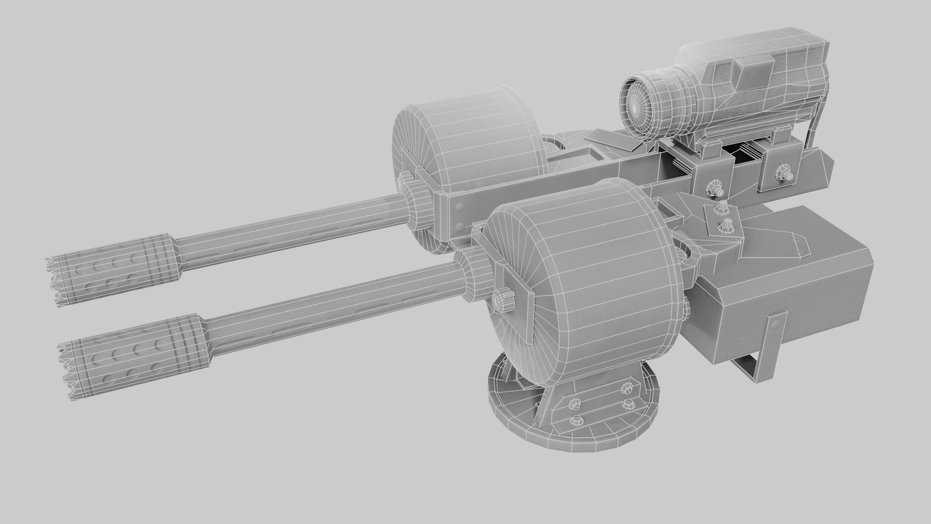 Shotgun double barrel turret post-apocalypse da1 3D model - TurboSquid ...