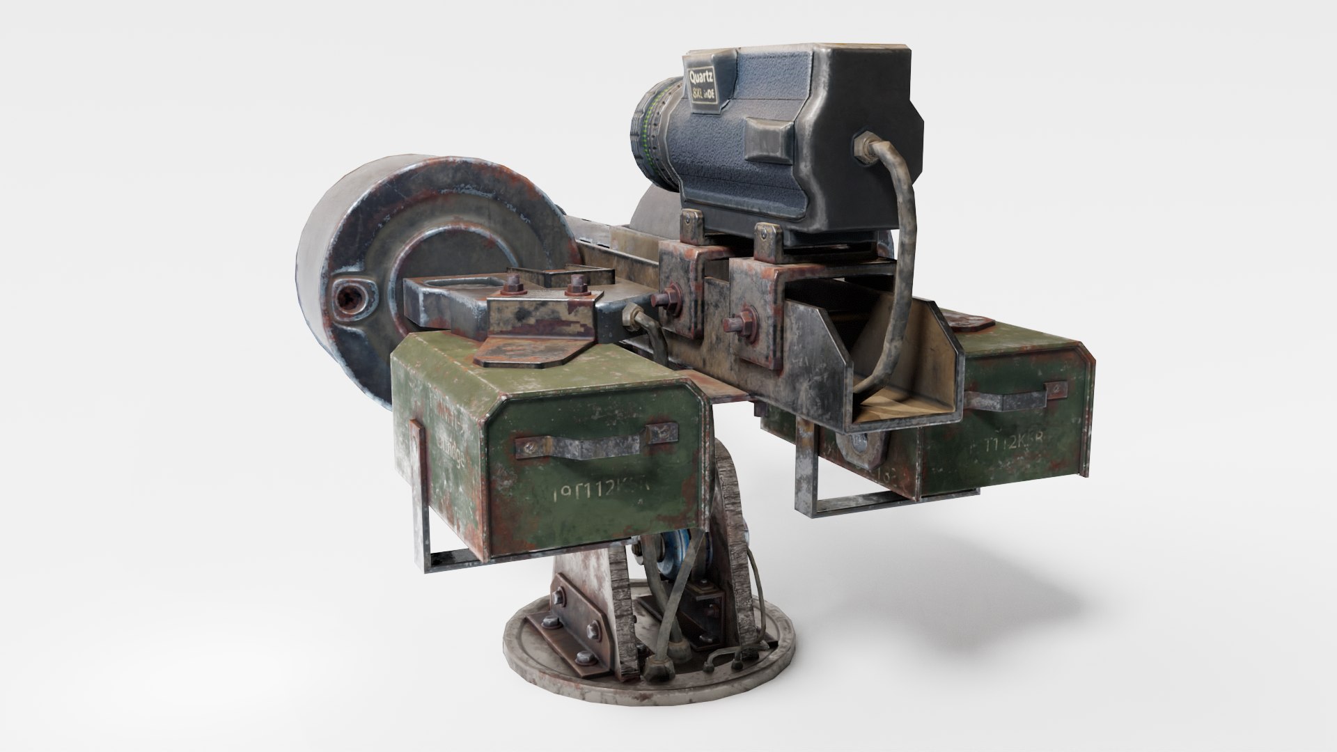 Shotgun double barrel turret post-apocalypse da1 3D model - TurboSquid ...