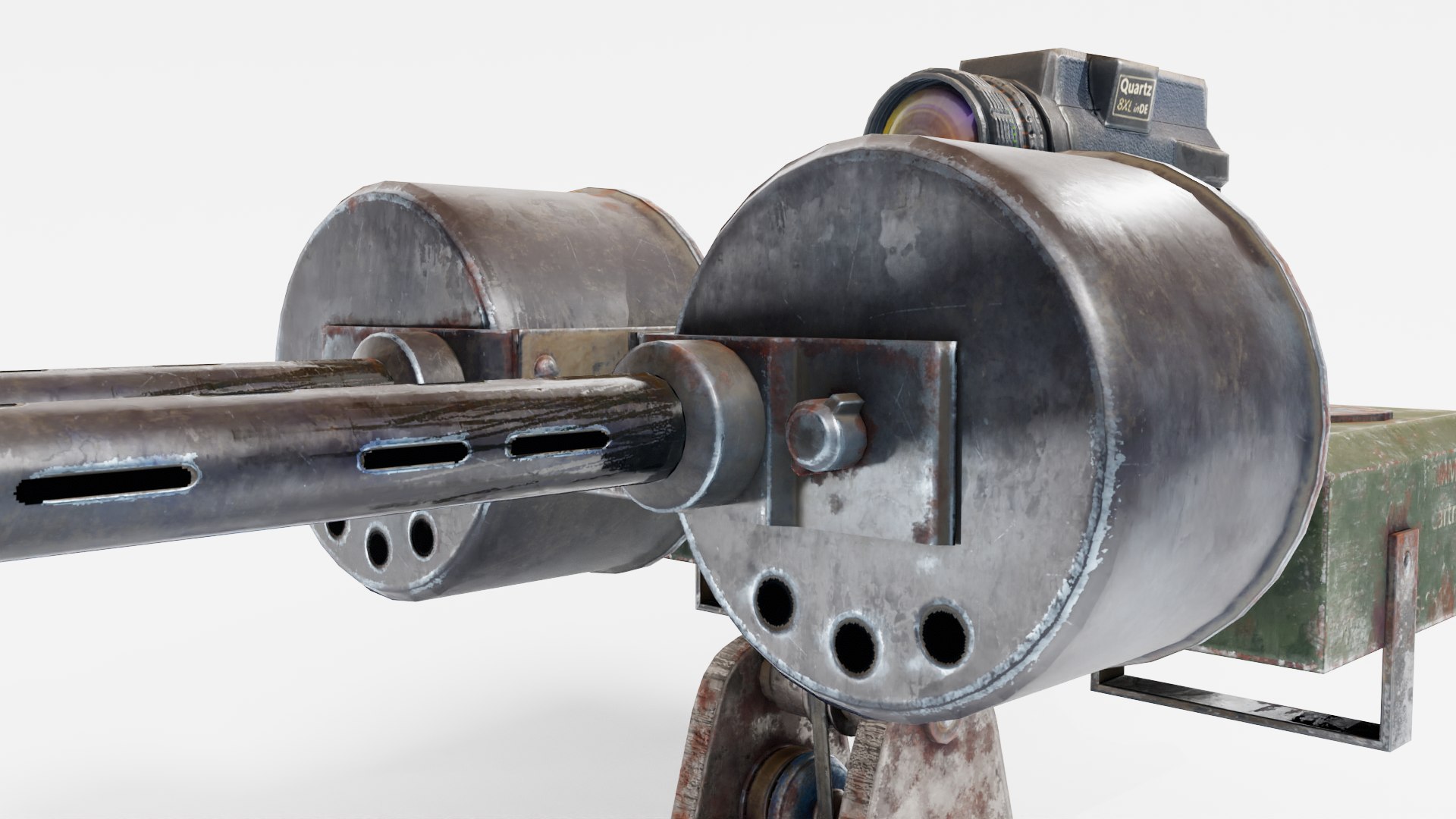 Shotgun double barrel turret post-apocalypse da1 3D model - TurboSquid ...