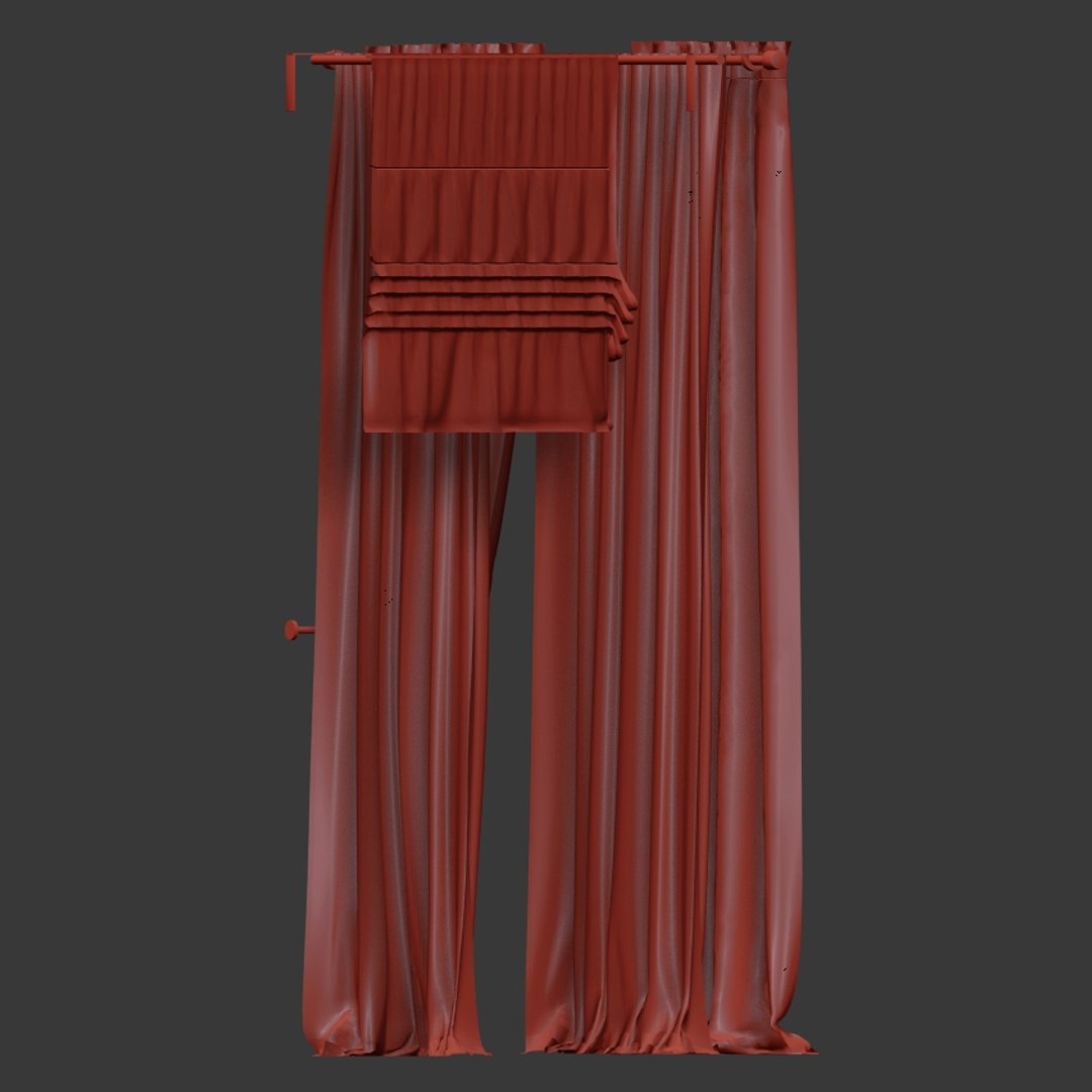 Brown tulle roman 3D model - TurboSquid 1391323