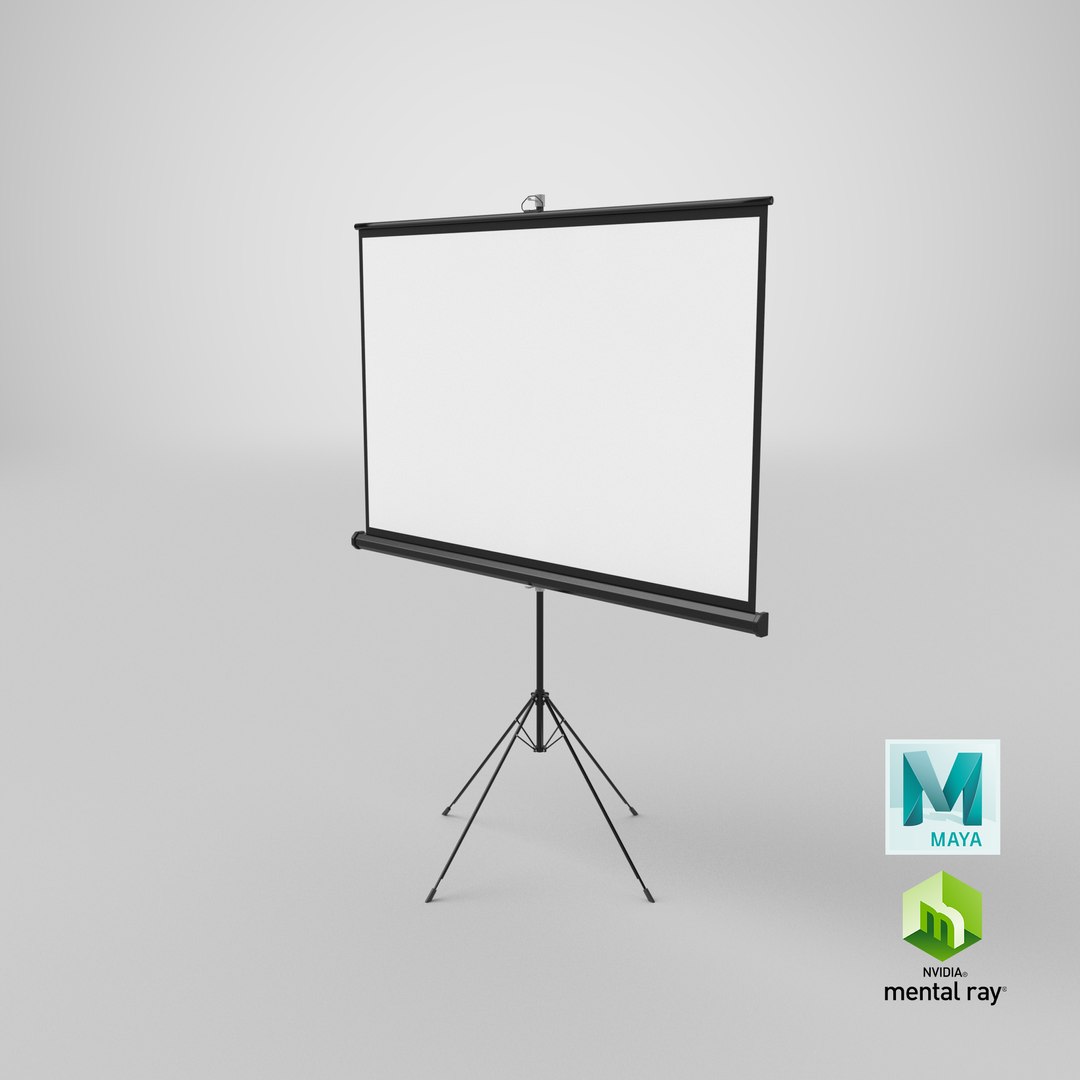 Stand projector screen 3D model - TurboSquid 1431740