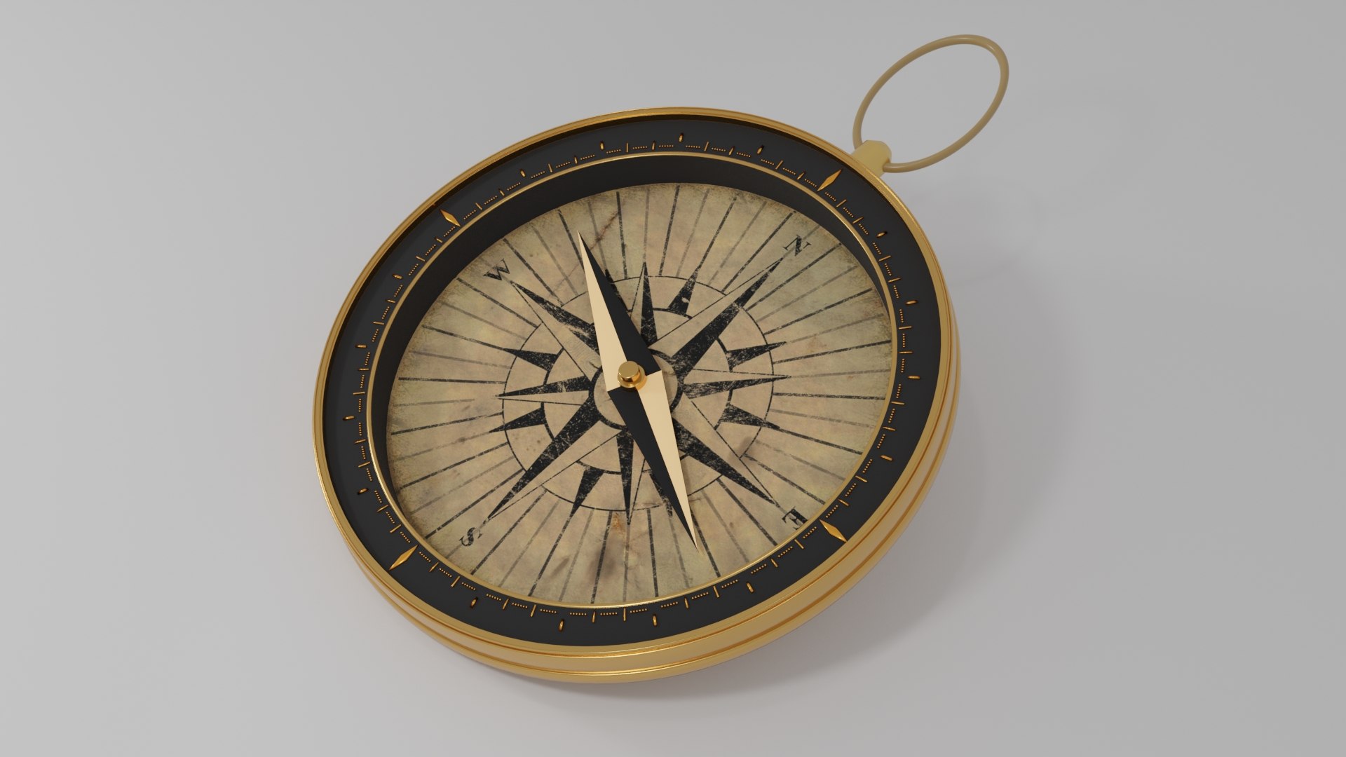 Antique Compass 3D Model - TurboSquid 1634722