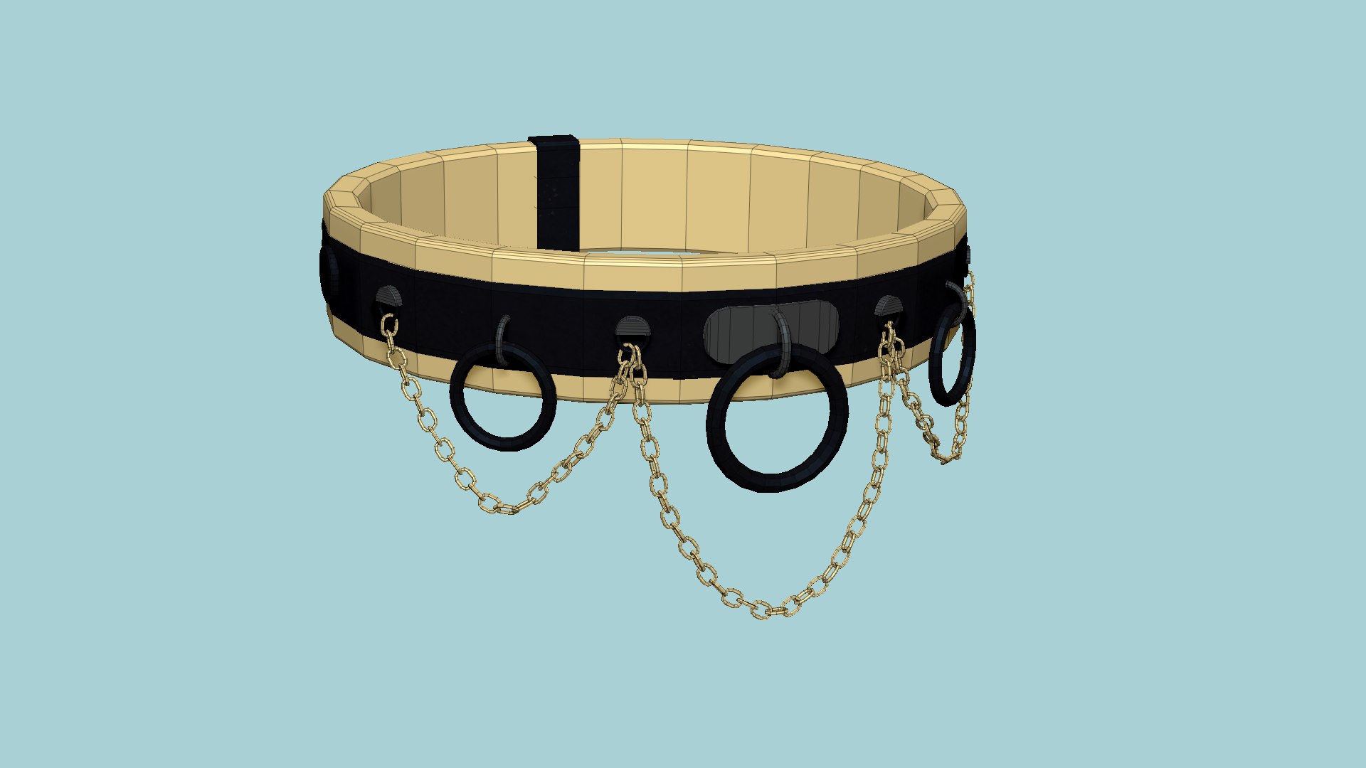 3D Choker Collar B07 Gold - Character Design Punk Gothic - TurboSquid ...