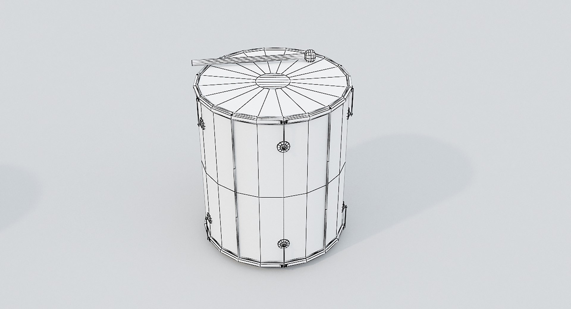 3D model Wooden Leather Drum - TurboSquid 1746456