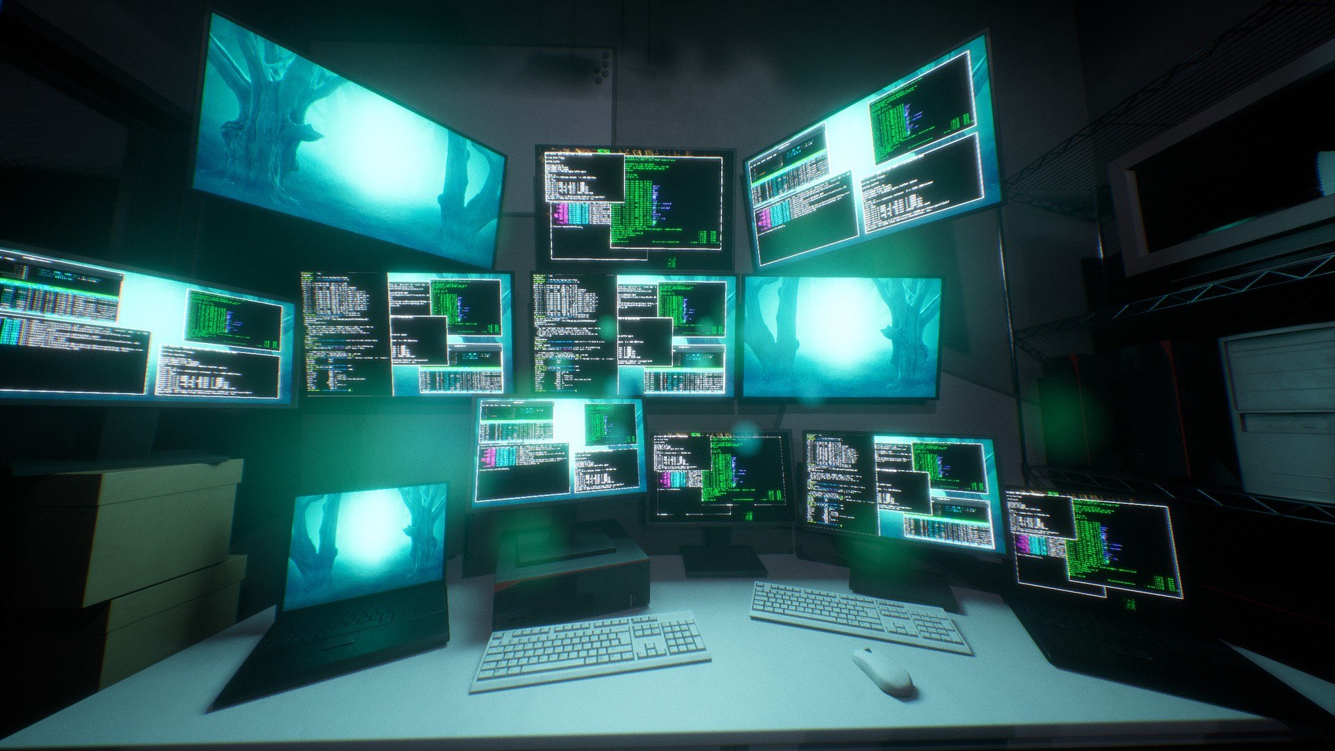 3D Hackers Office - TurboSquid 2165380