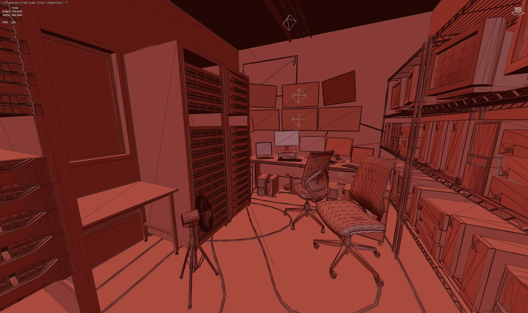 3D Hackers Office - TurboSquid 2165380