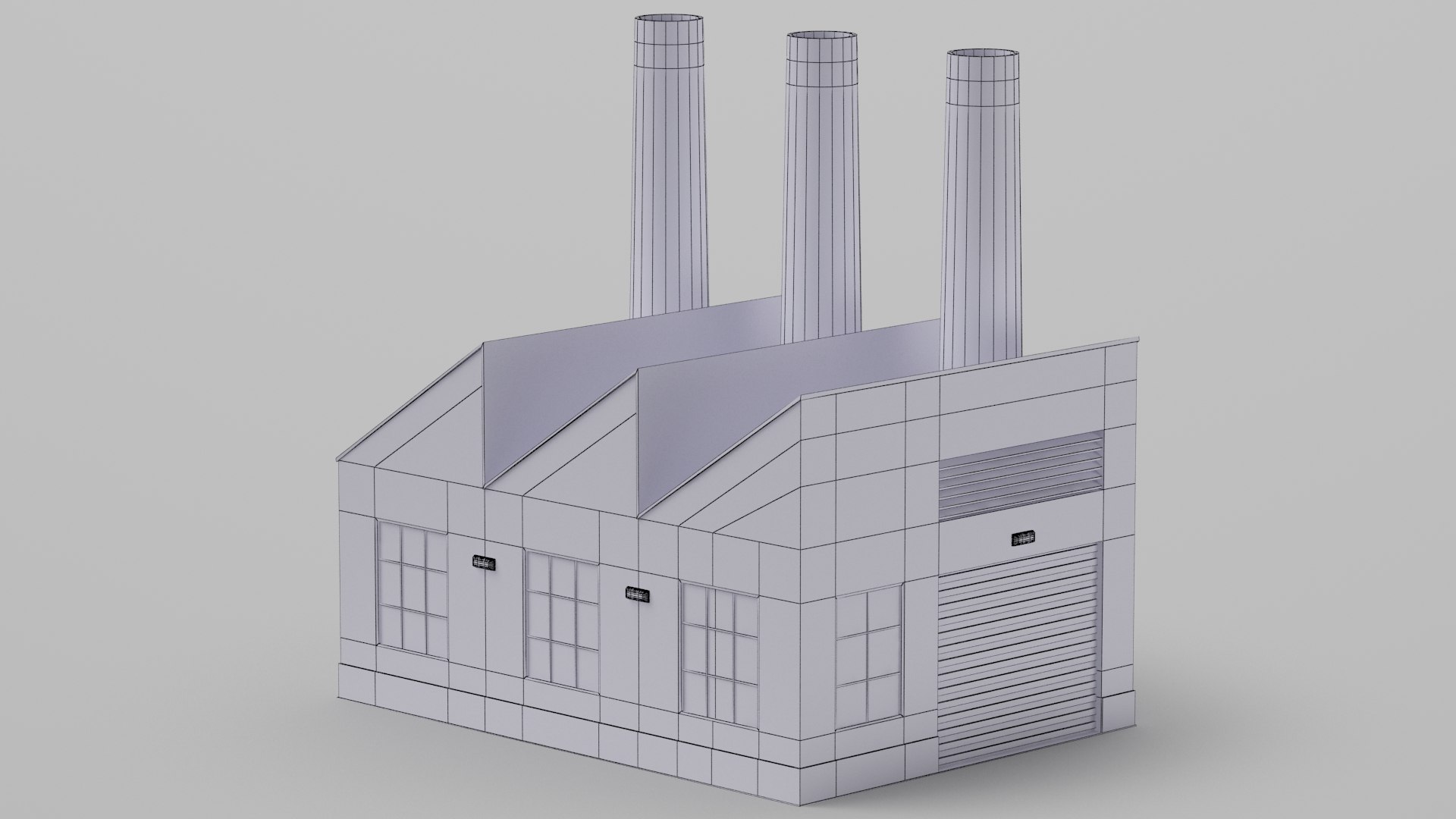 3D Model Low Poly Cartoon Factory - TurboSquid 1847436