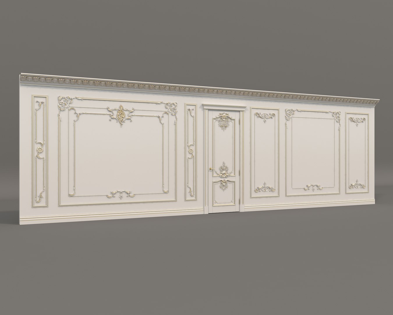 Wall Molding In Classic French Style 28 Model - TurboSquid 2198067