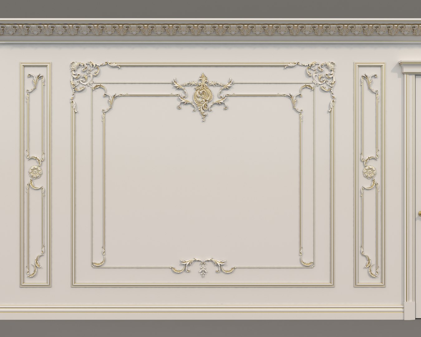 Wall Molding In Classic French Style 28 Model - TurboSquid 2198067