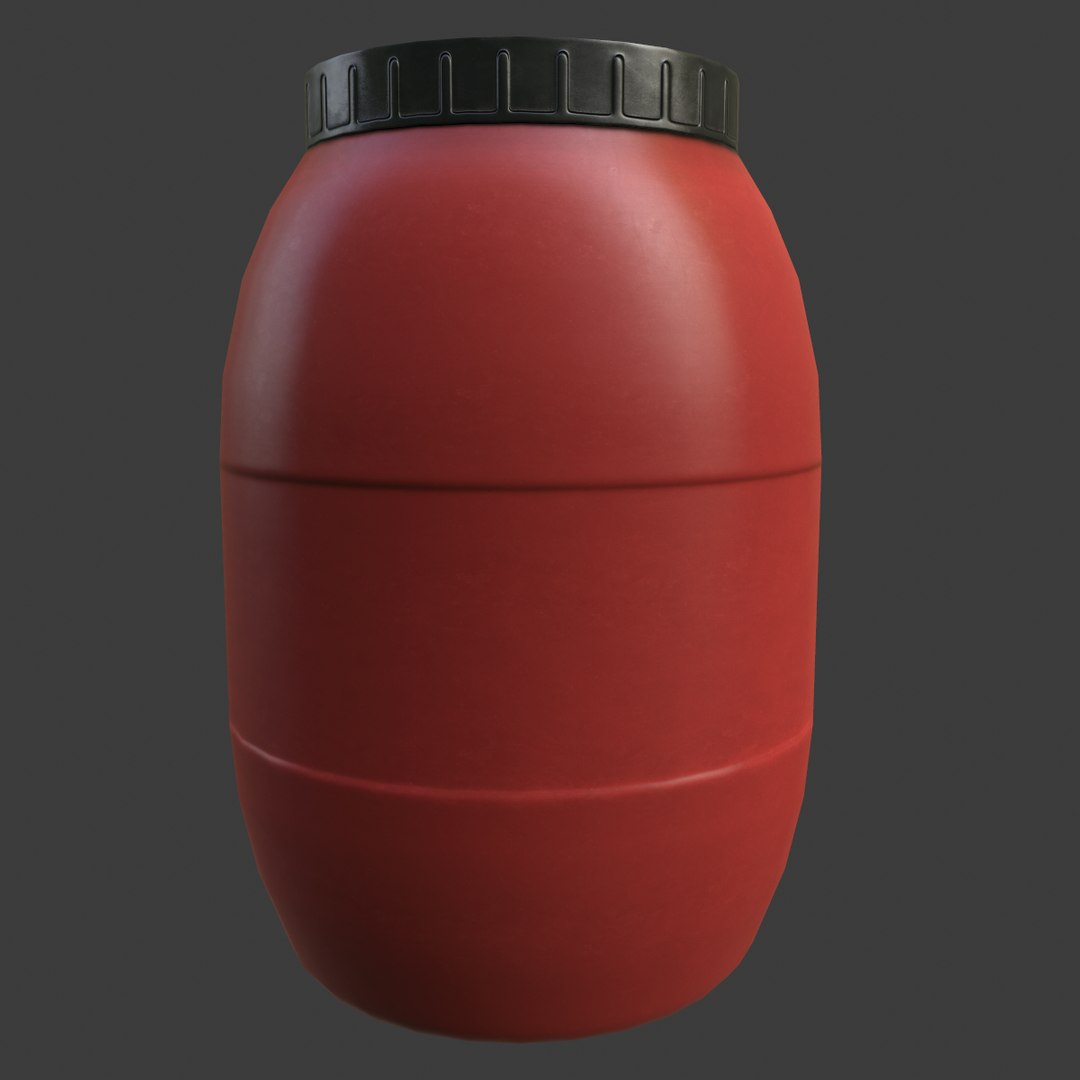 3d ready plastic barrel model