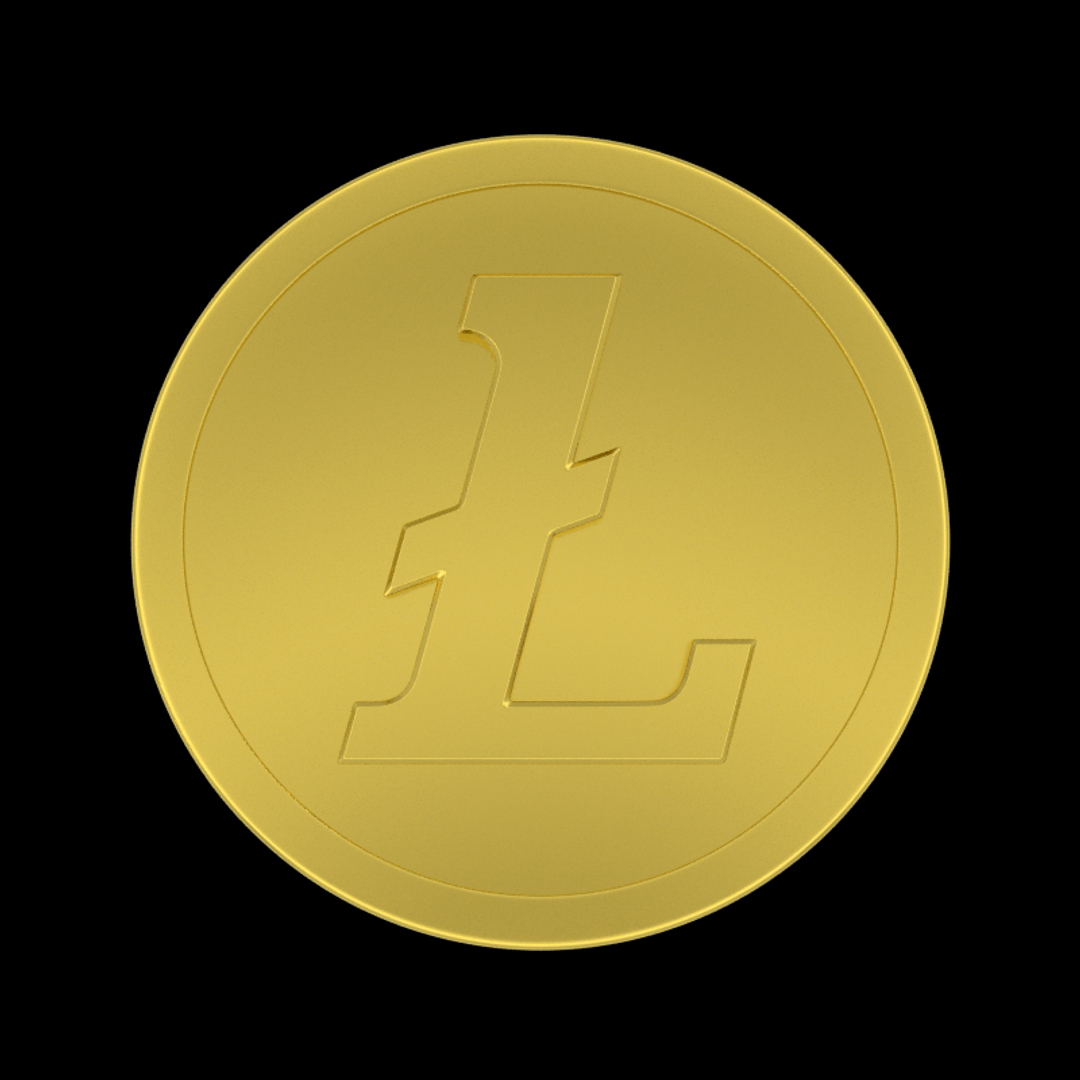 Metallic Coin Litecoin 3d Obj