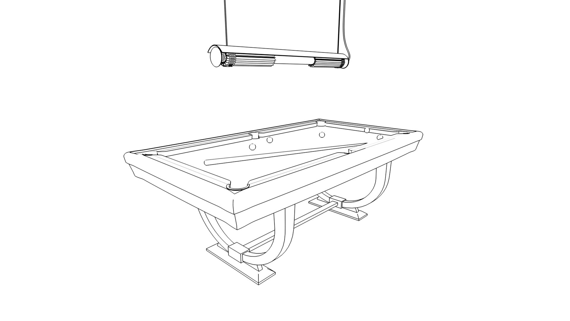 3D Pool Table With LED Light Model - TurboSquid 1977461