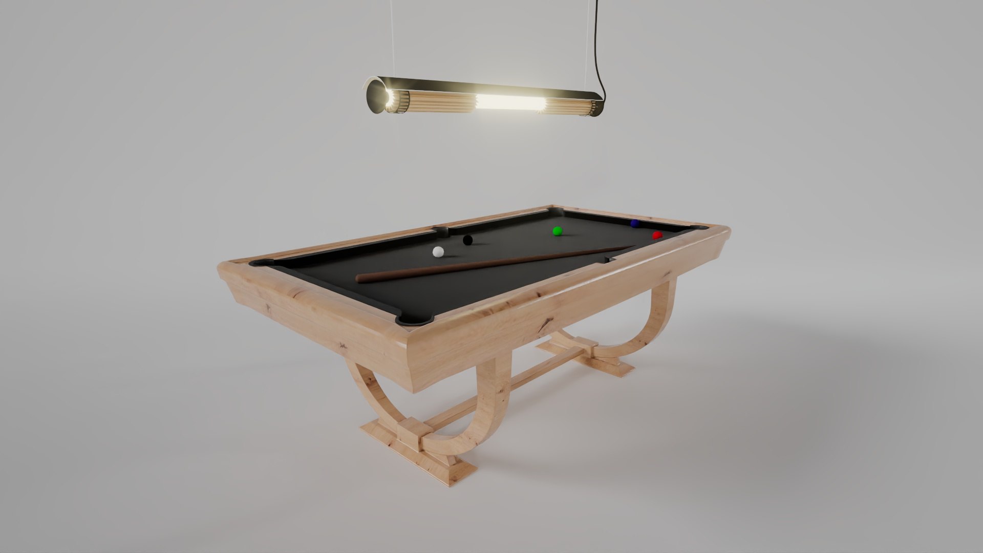 3D Pool Table With LED Light Model - TurboSquid 1977461